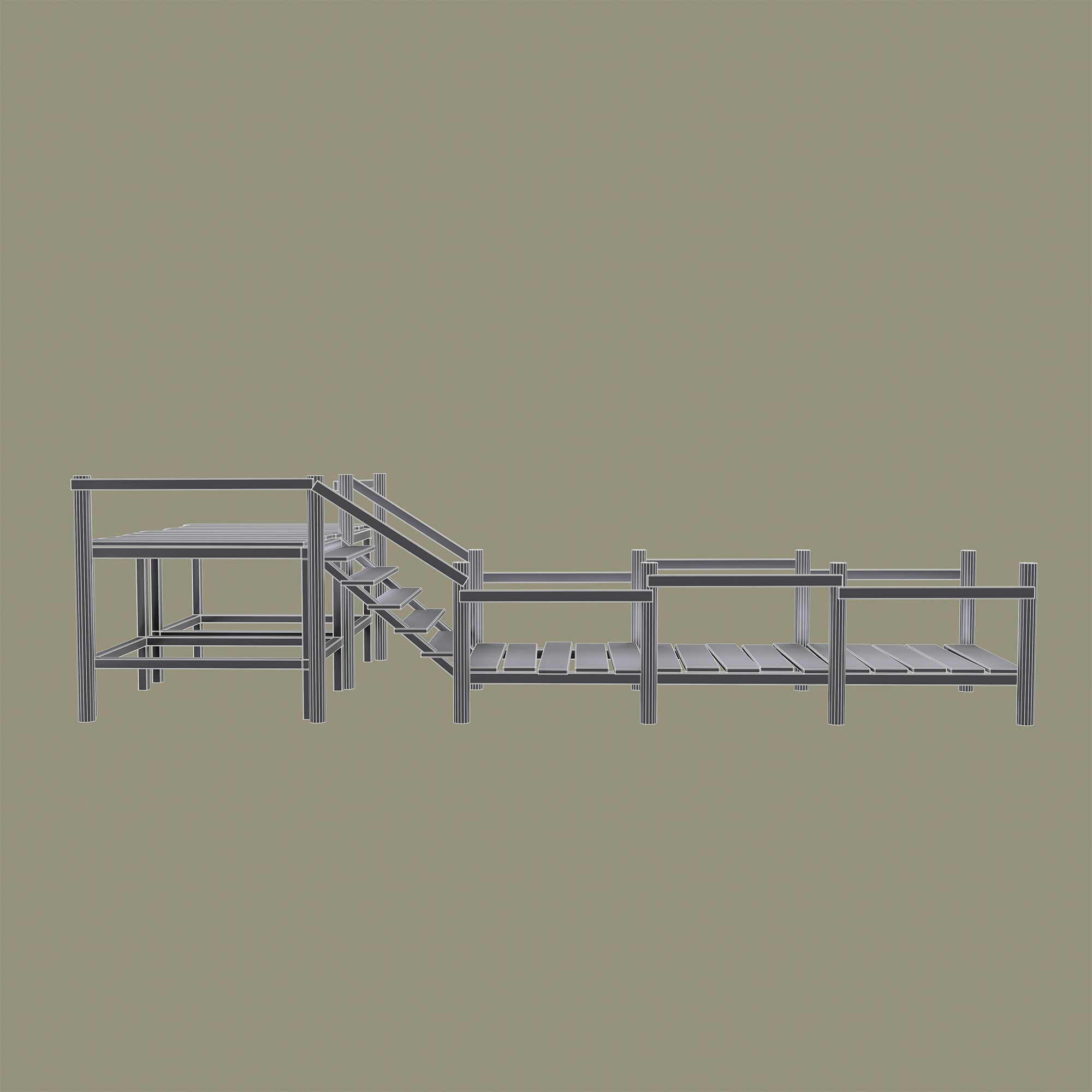 Wooden Walkway - 3D Model by Get Dead Entertainment