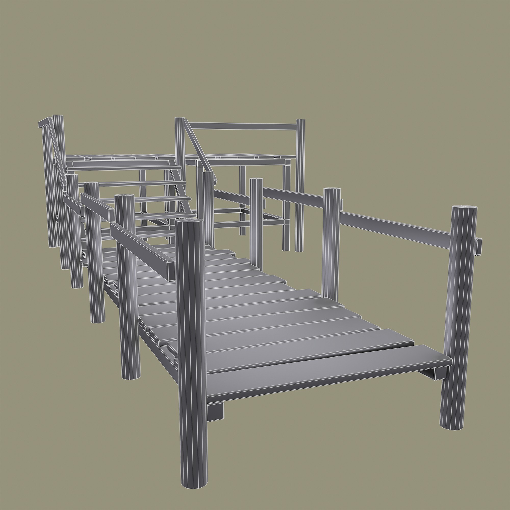 Wooden Walkway - 3D Model by Get Dead Entertainment