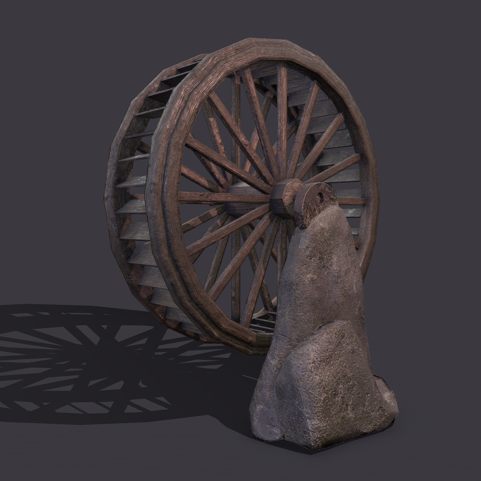 Water Wheel Wooden - 3D Model by Get Dead Entertainment
