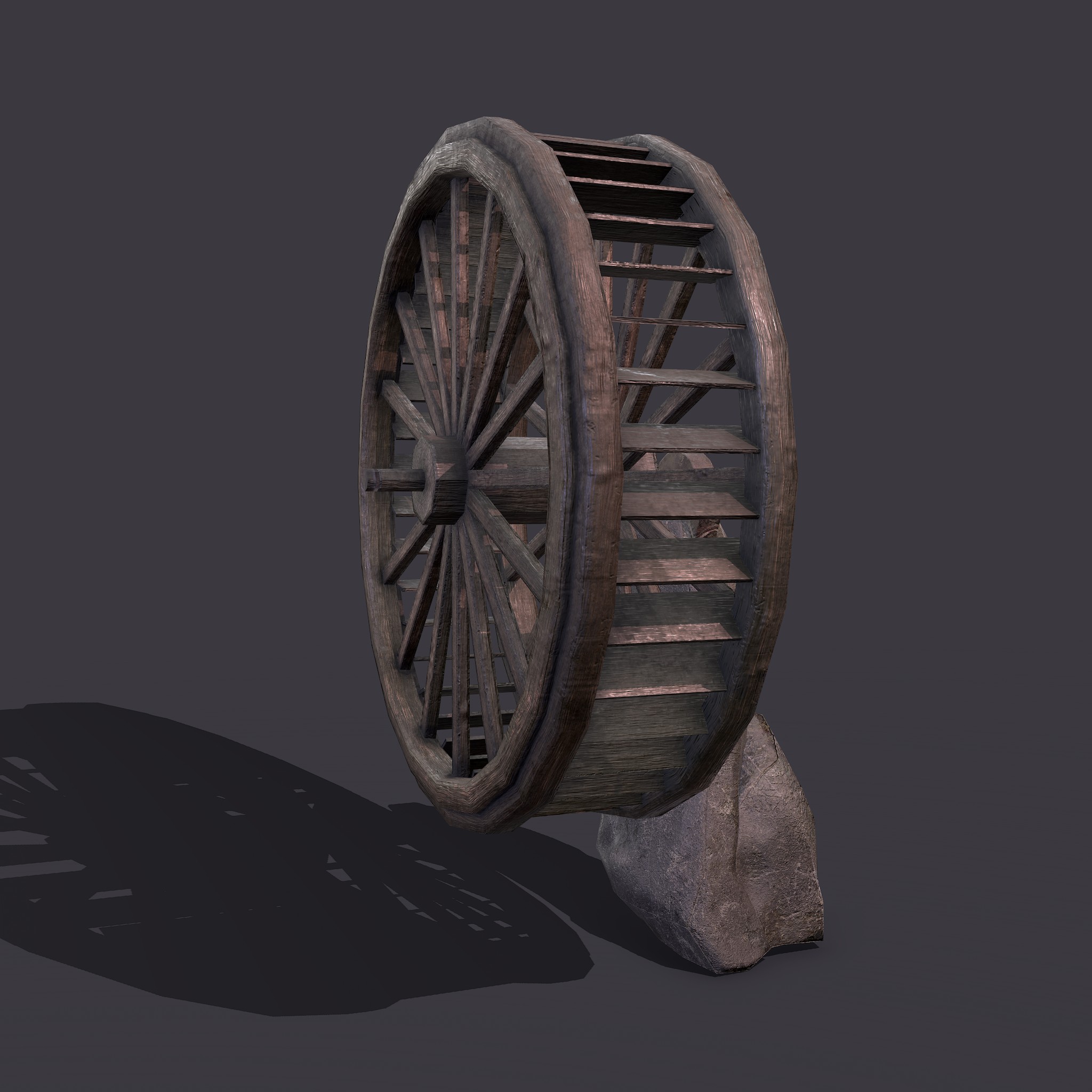 Water Wheel Wooden - 3D Model by Get Dead Entertainment