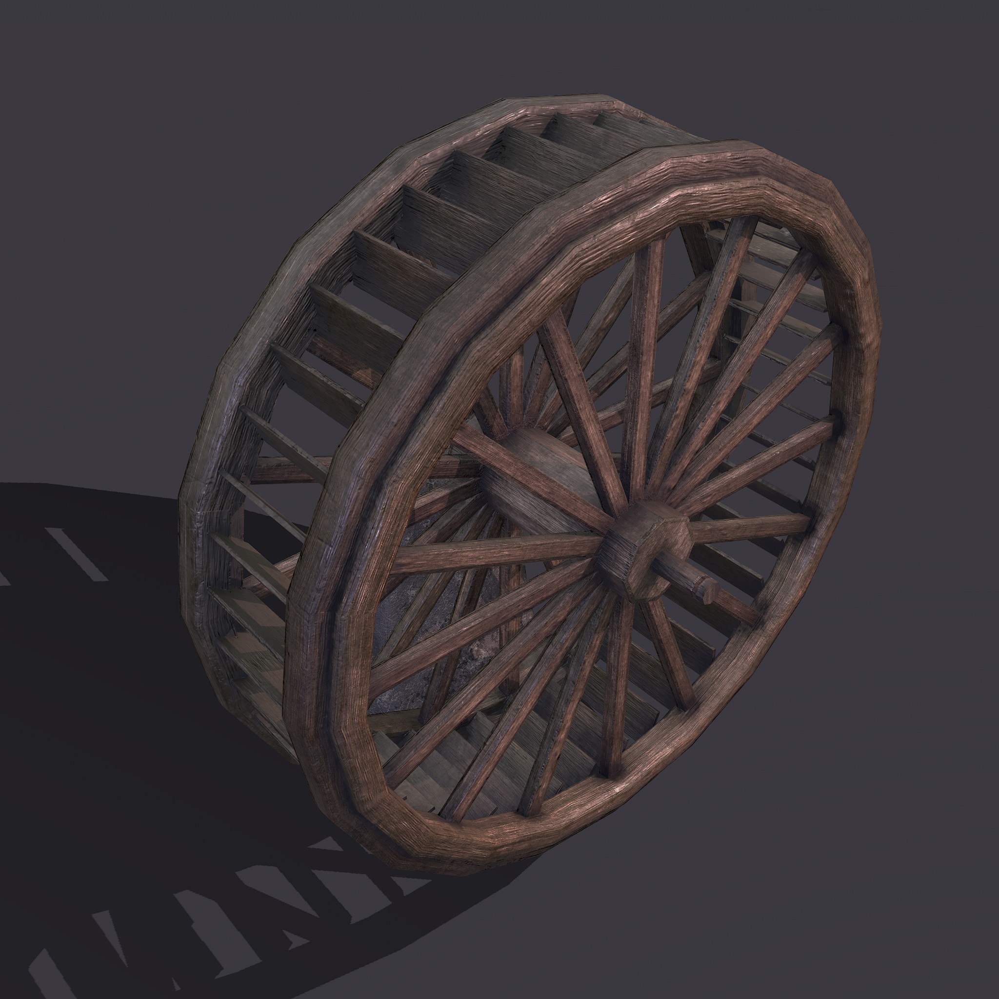 Water Wheel Wooden - 3D Model by Get Dead Entertainment