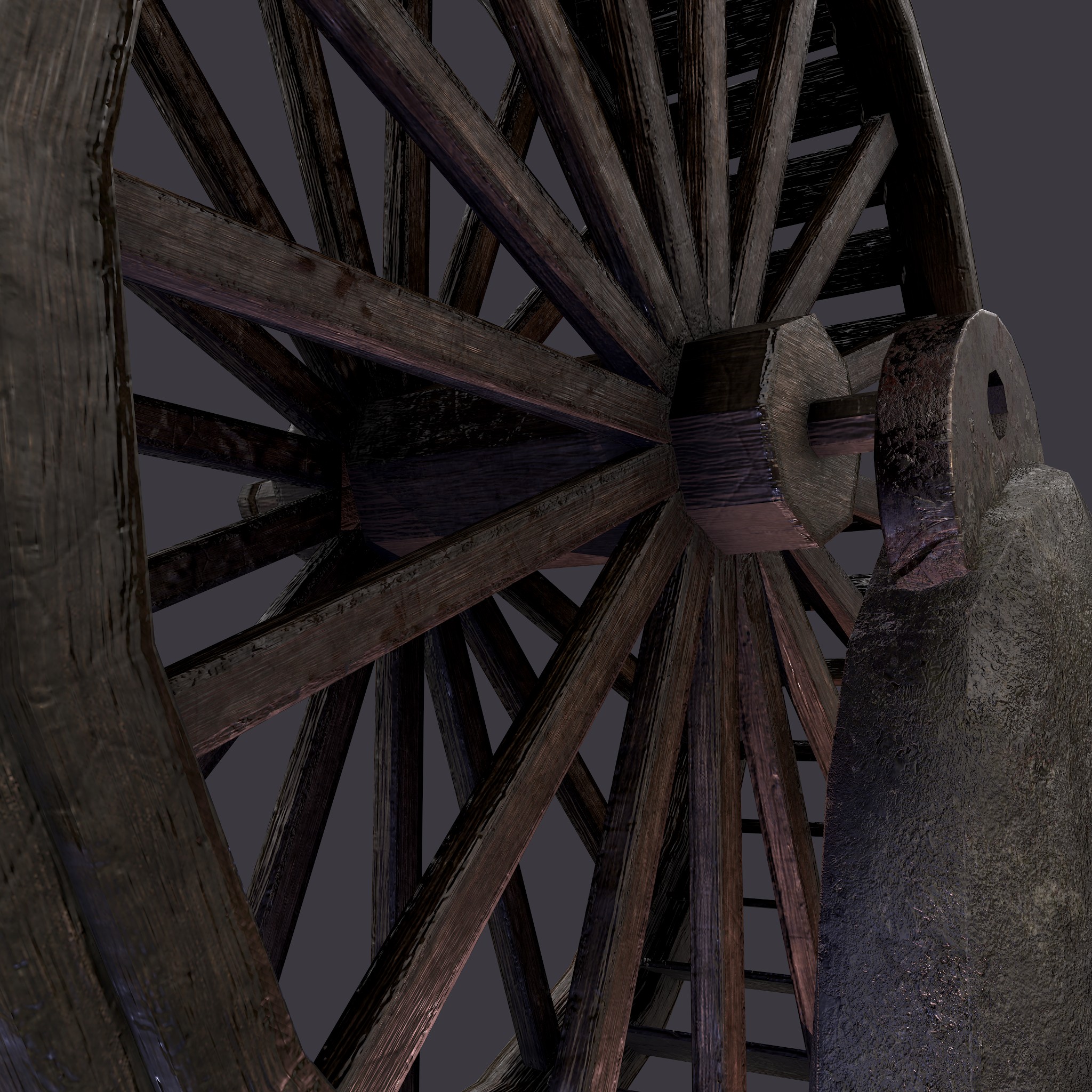 Water Wheel Wooden - 3D Model by Get Dead Entertainment