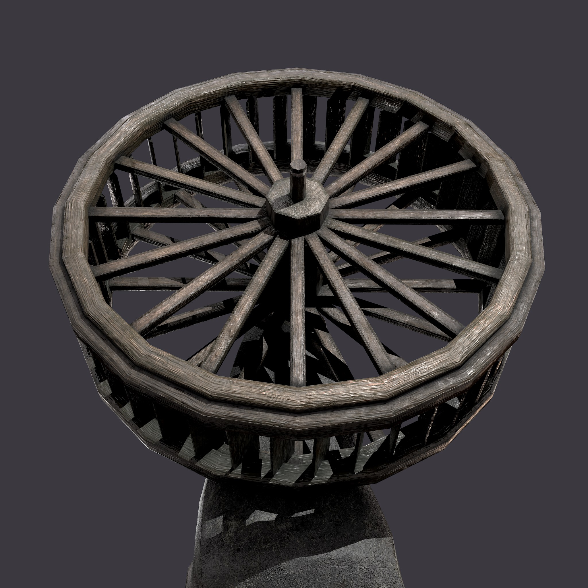Water Wheel Wooden - 3D Model by Get Dead Entertainment