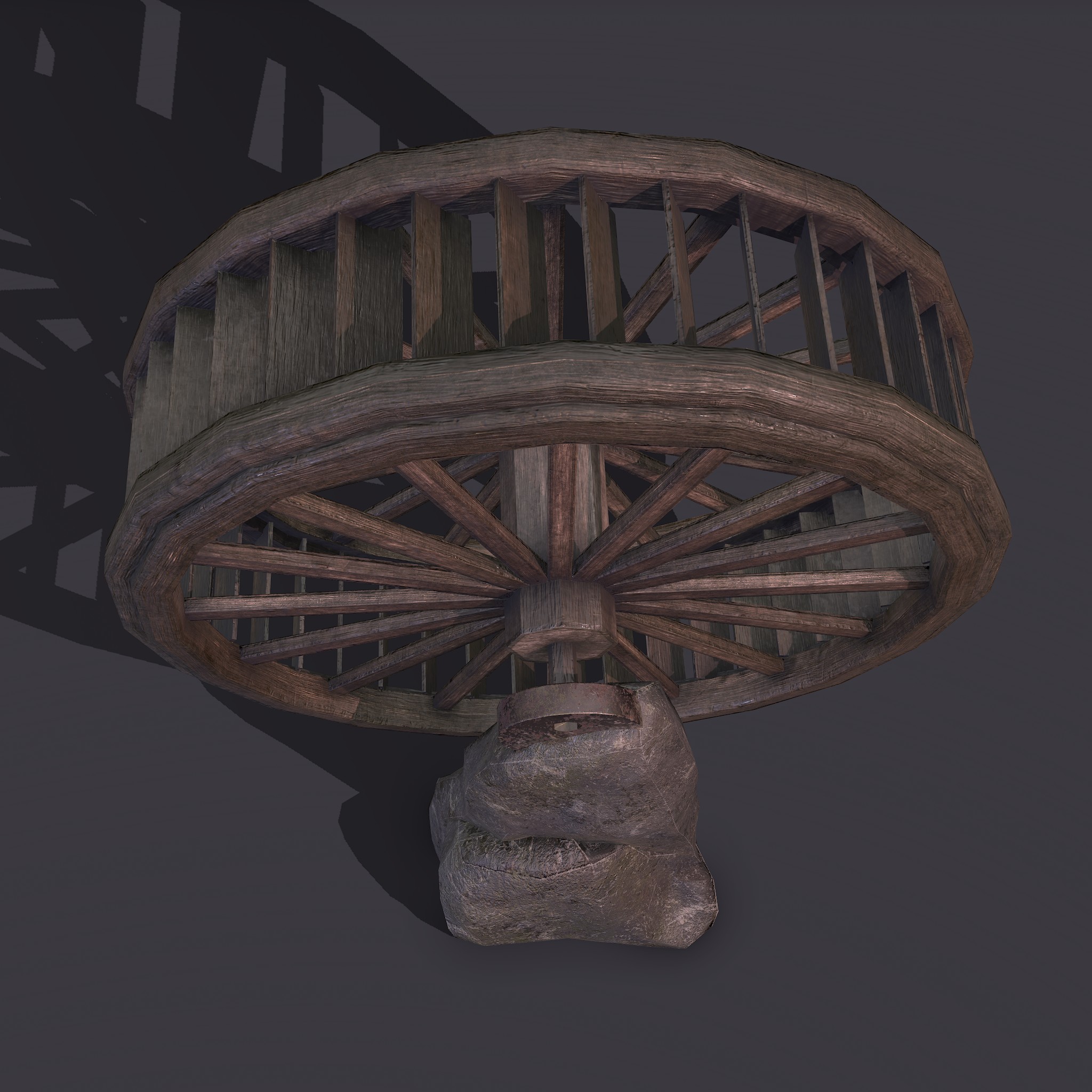 Water Wheel Wooden - 3D Model by Get Dead Entertainment