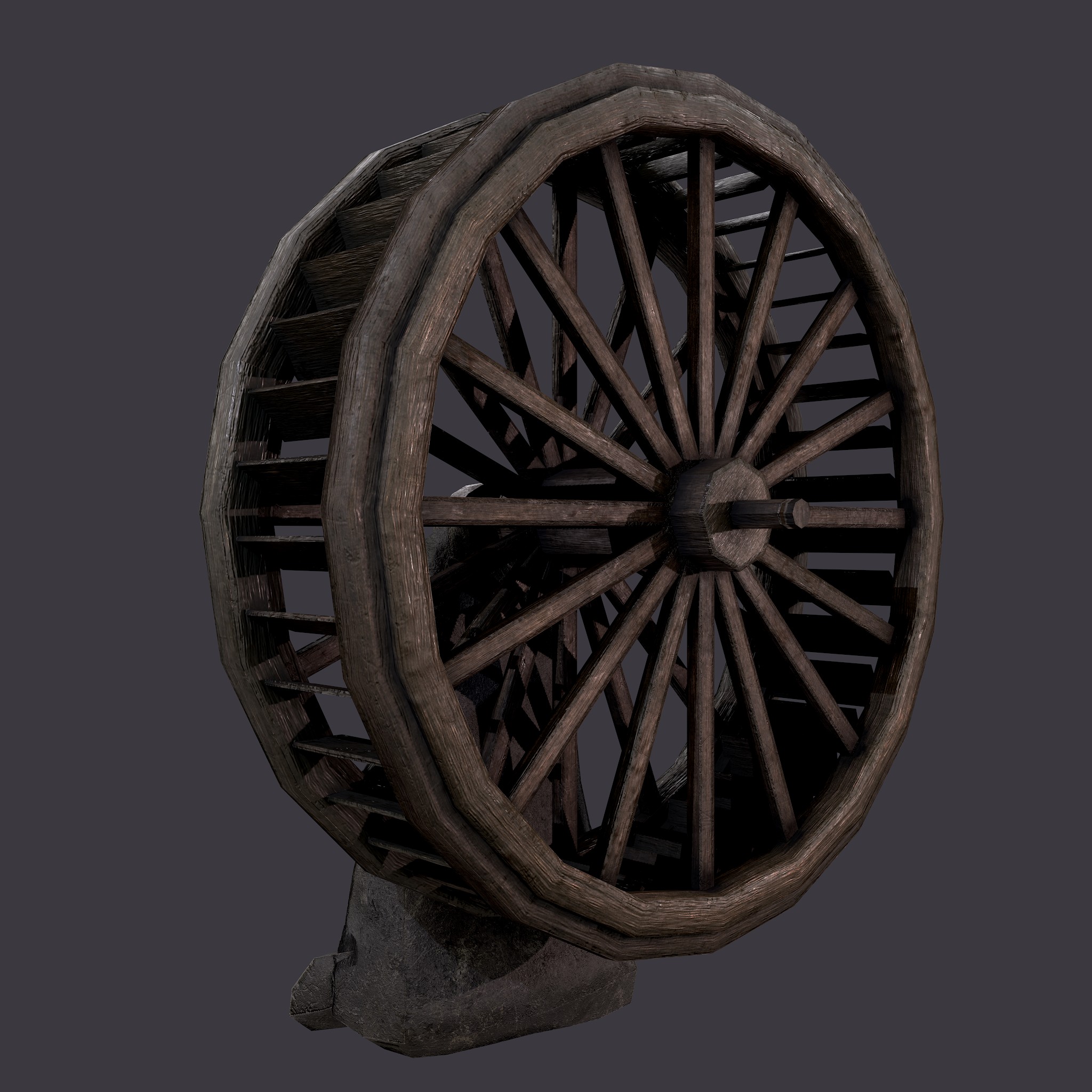 Water Wheel Wooden - 3D Model by Get Dead Entertainment
