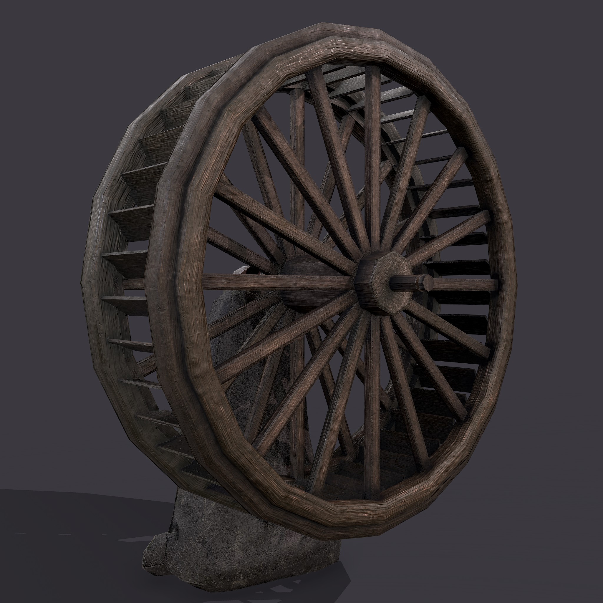 Water Wheel Wooden - 3D Model by Get Dead Entertainment
