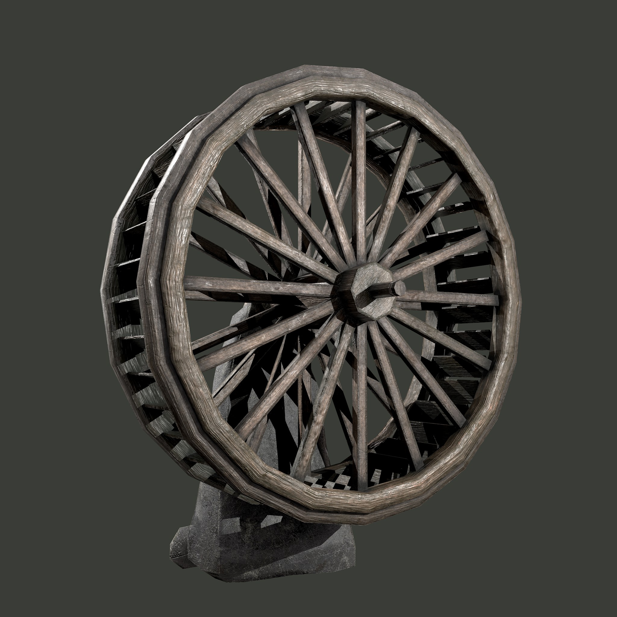 Water Wheel Wooden - 3D Model by Get Dead Entertainment