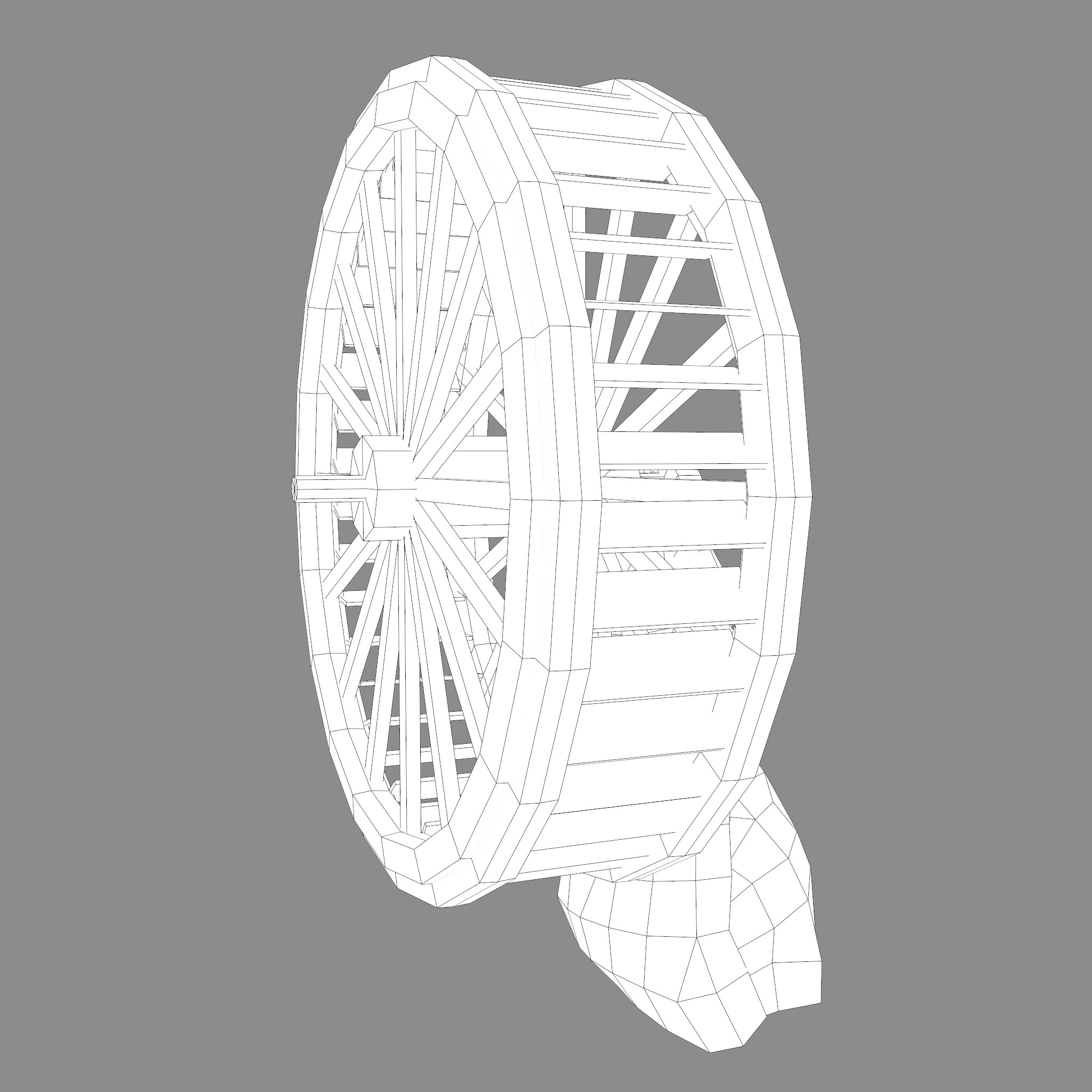 Water Wheel Wooden - 3D Model by Get Dead Entertainment