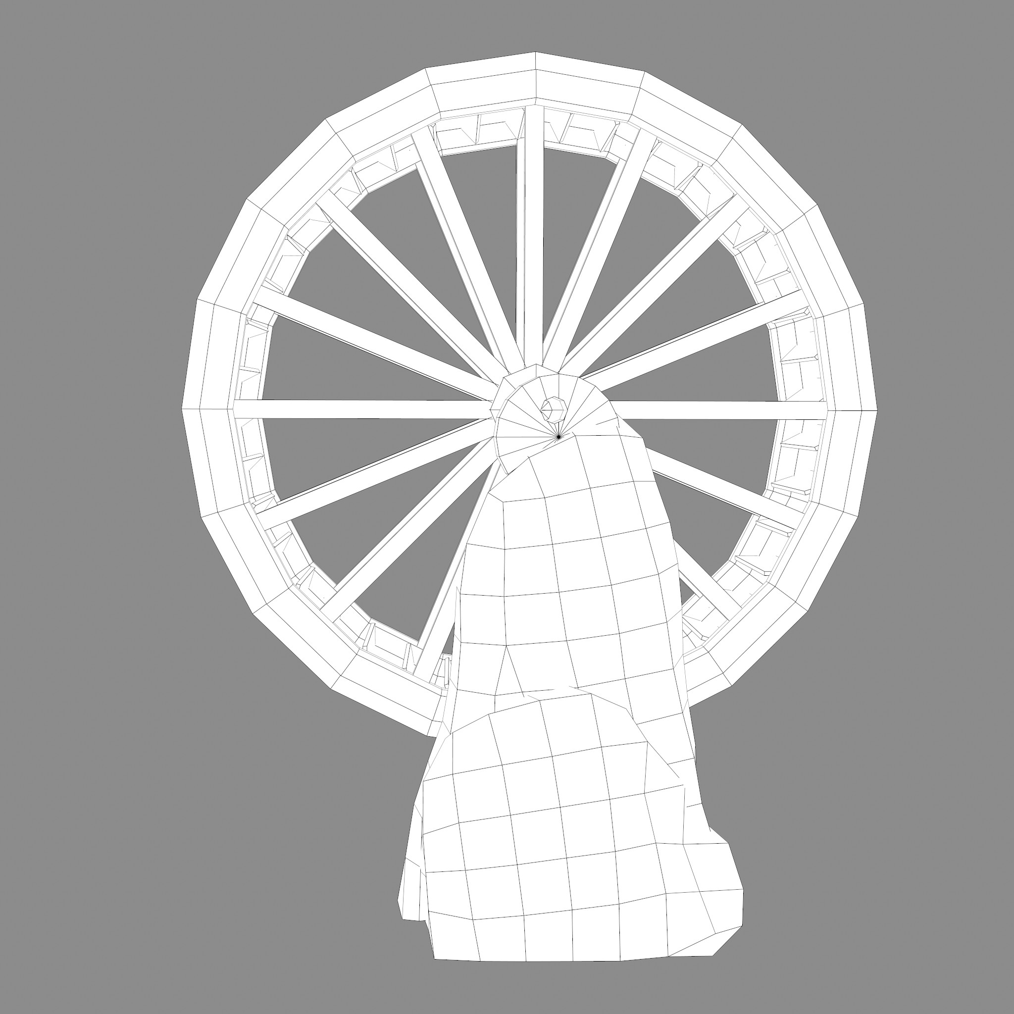 Water Wheel Wooden - 3D Model by Get Dead Entertainment