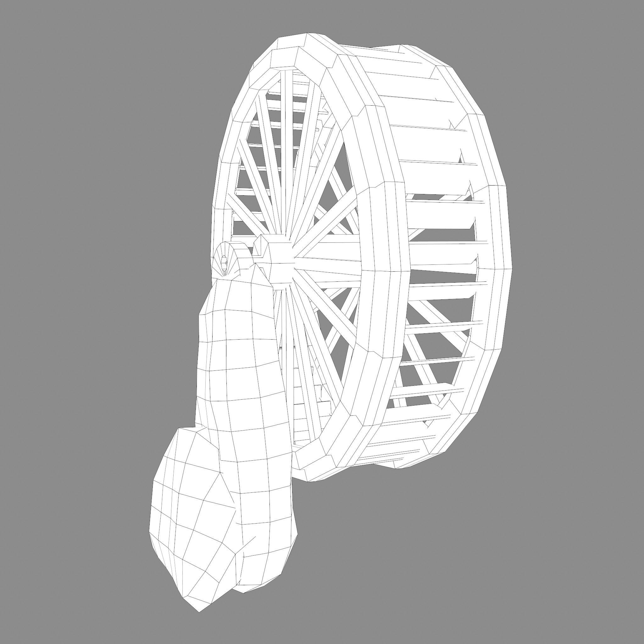 Water Wheel Wooden - 3D Model by Get Dead Entertainment