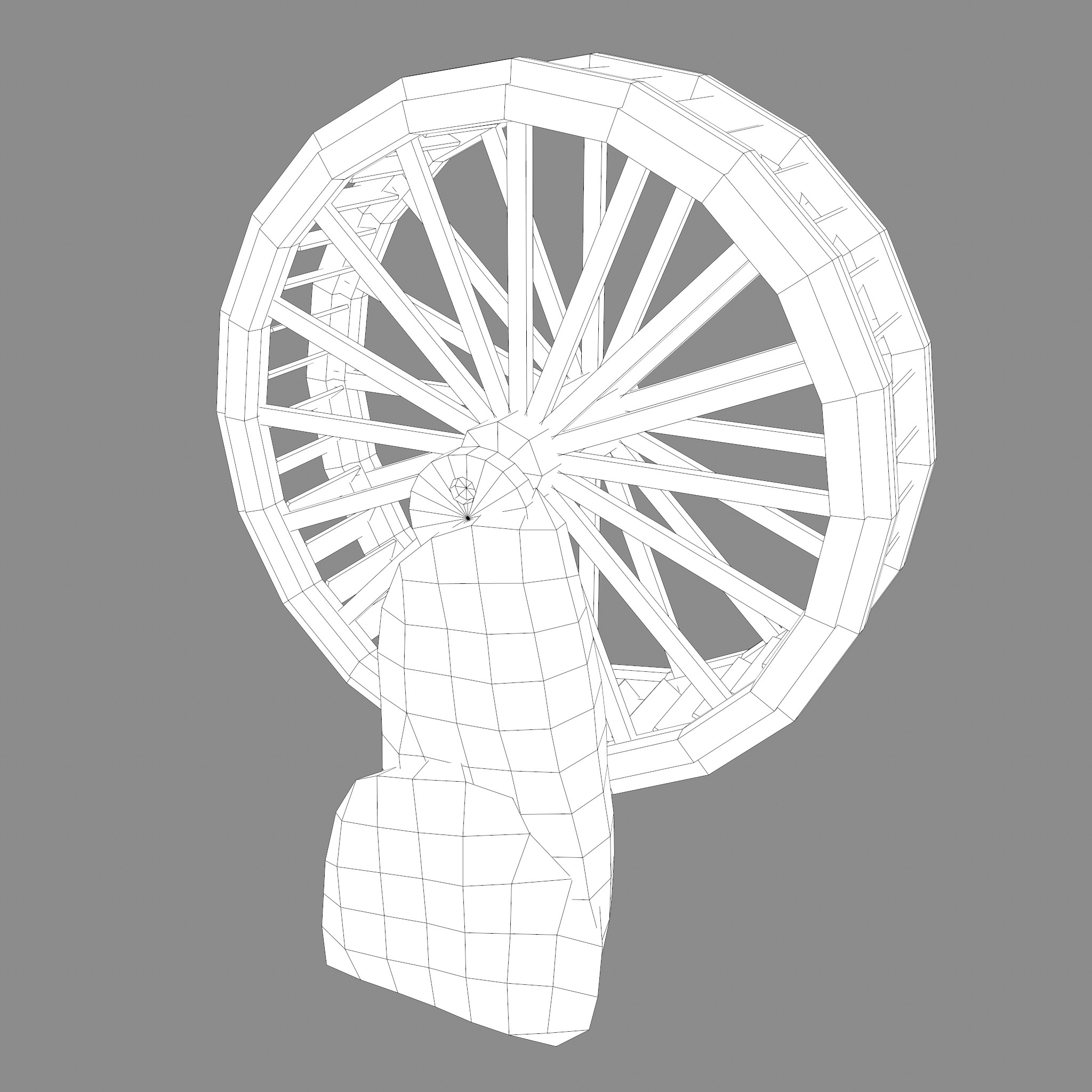 Water Wheel Wooden - 3D Model by Get Dead Entertainment