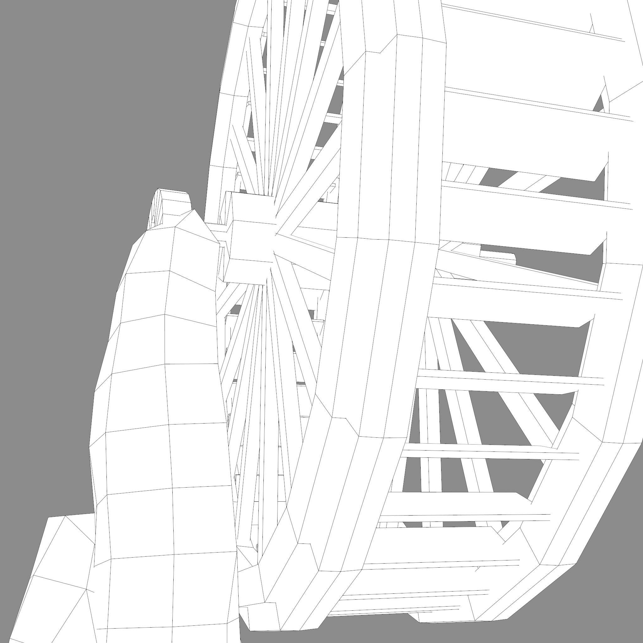 Water Wheel Wooden - 3D Model by Get Dead Entertainment