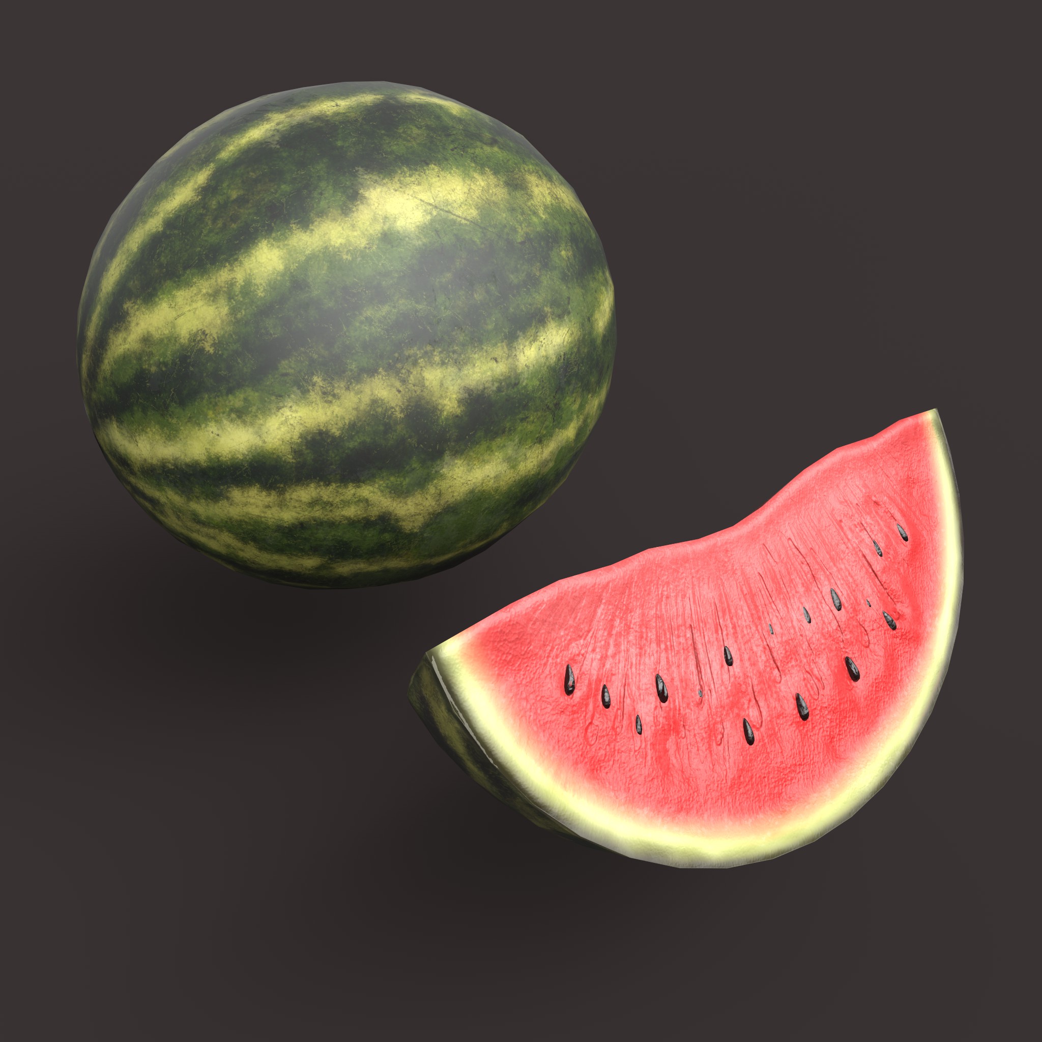 Watermelon Fruit - 3D Model by Get Dead Entertainment