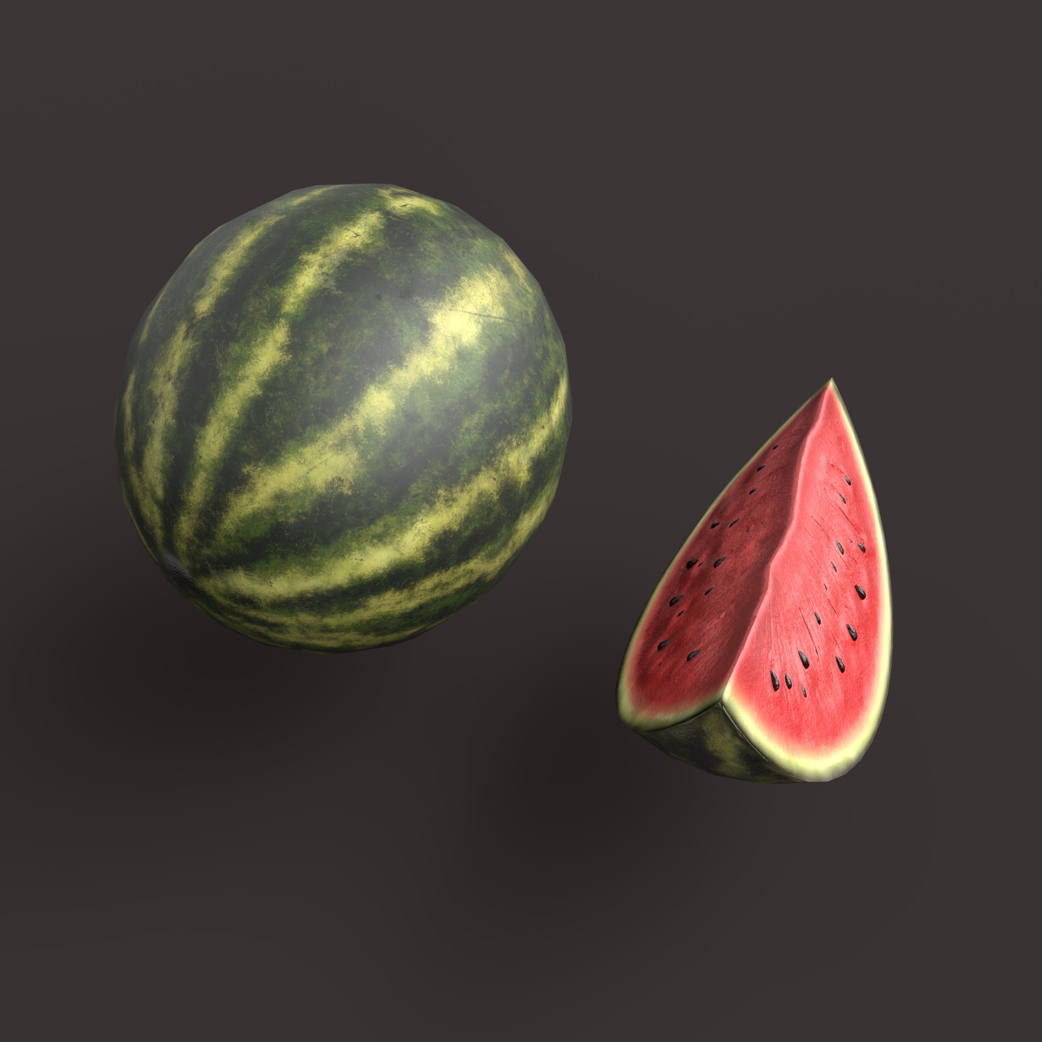 Watermelon Fruit - 3D Model by Get Dead Entertainment