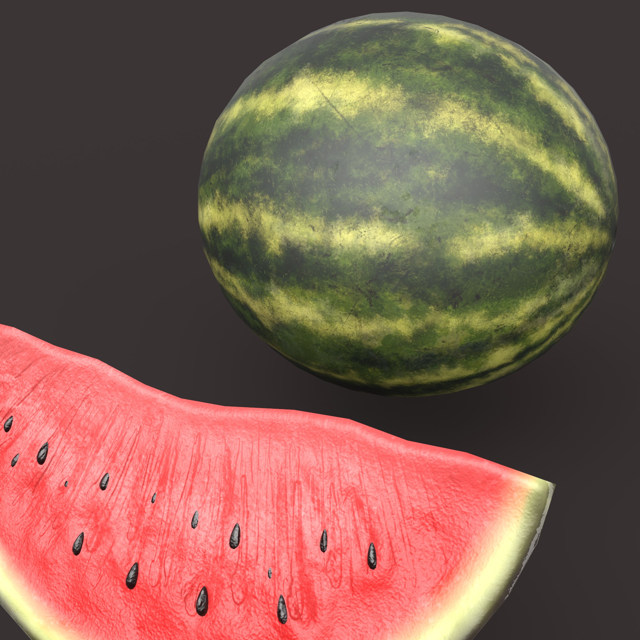 Watermelon Fruit - 3D Model by Get Dead Entertainment