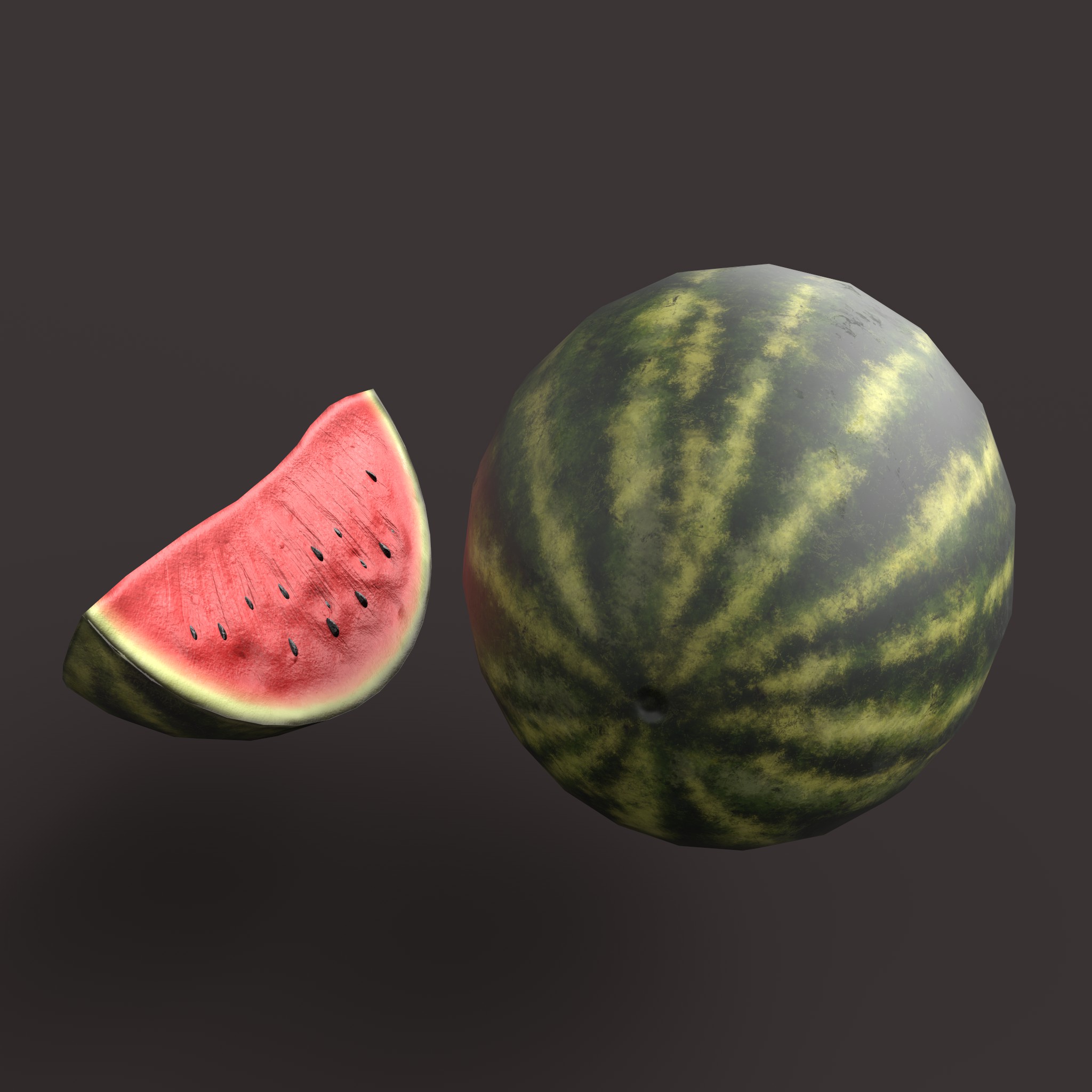 Watermelon Fruit - 3D Model by Get Dead Entertainment