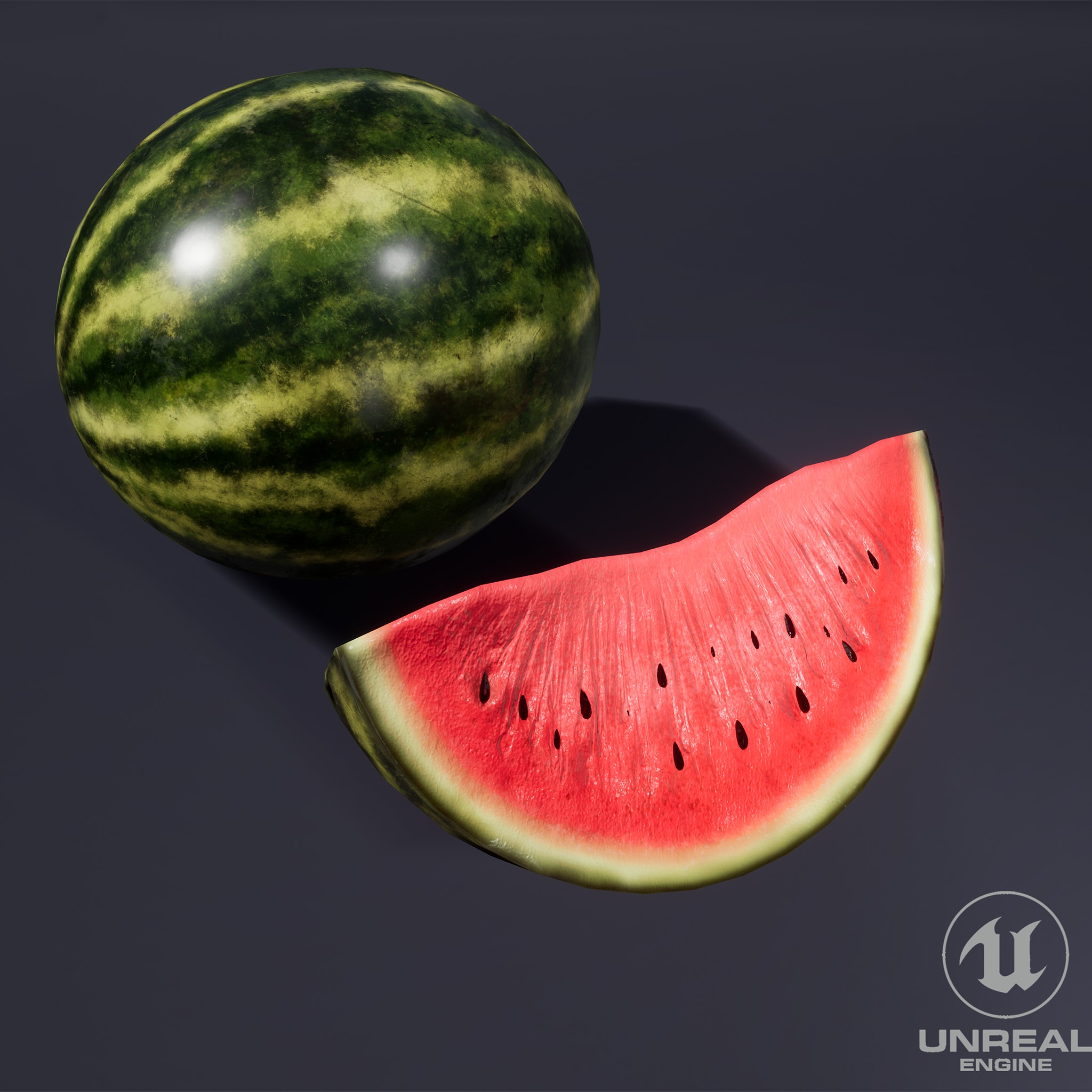 Watermelon Fruit - 3D Model by Get Dead Entertainment