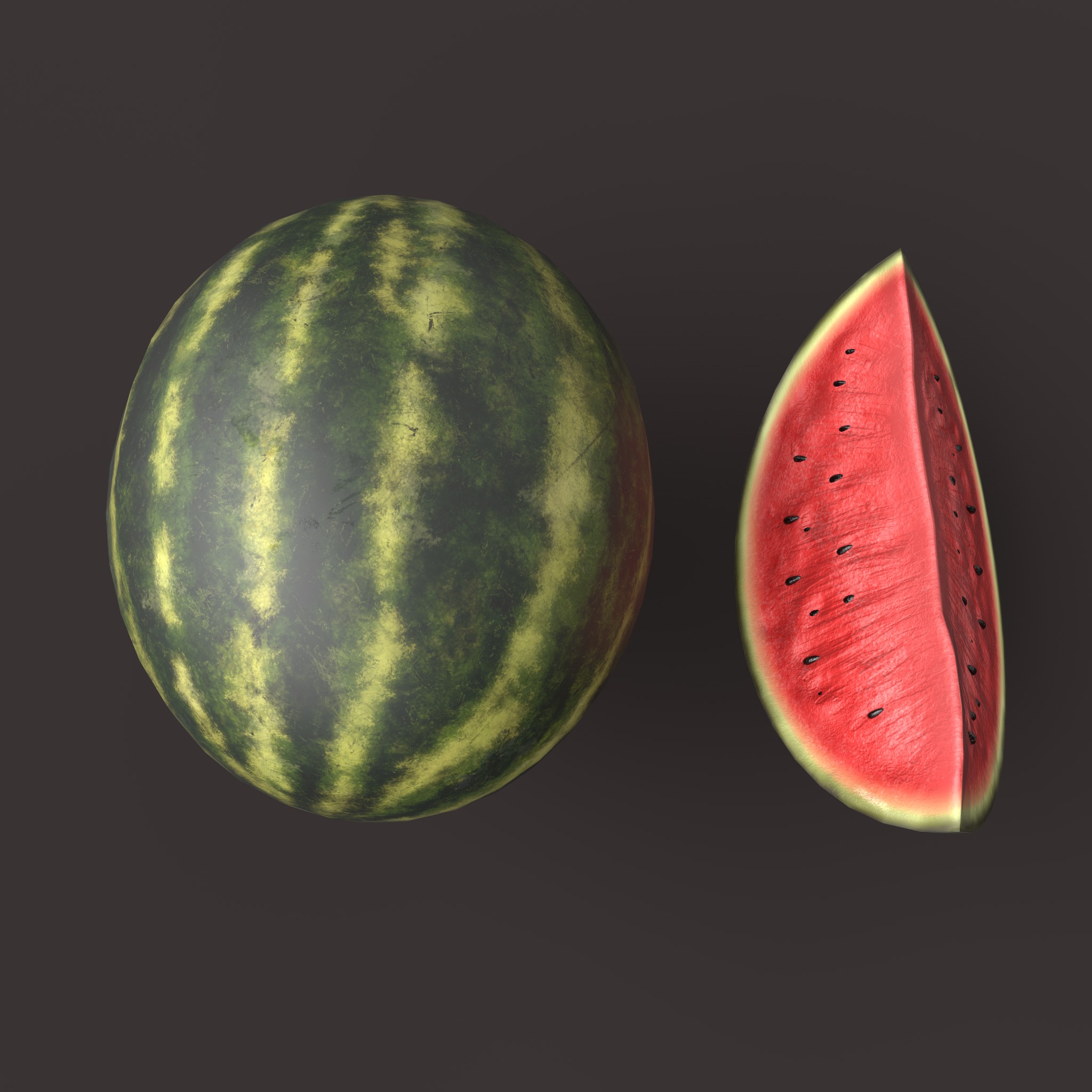 Watermelon Fruit - 3D Model by Get Dead Entertainment