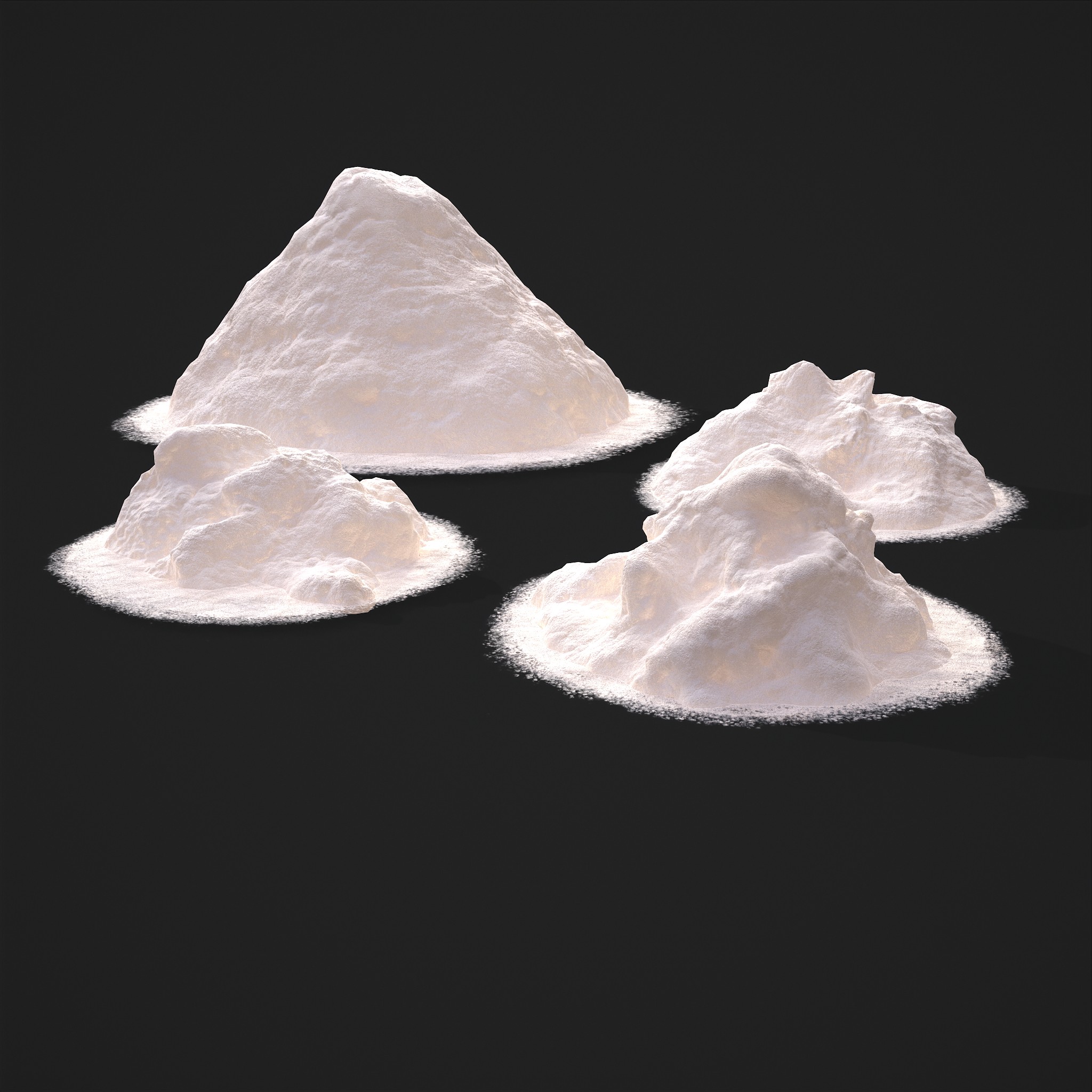 White Flour Piles - 3D Model by Get Dead Entertainment