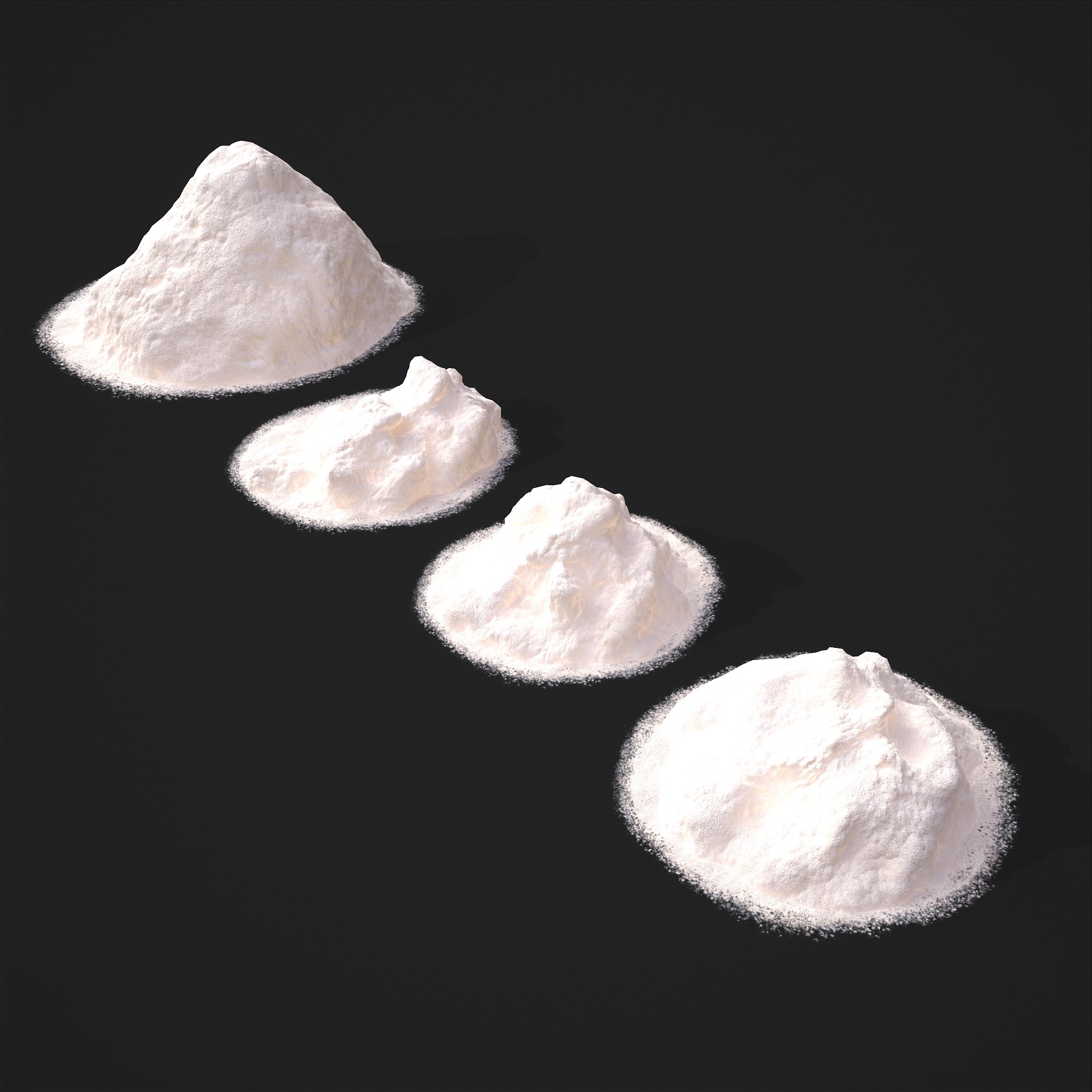 White Flour Piles - 3D Model by Get Dead Entertainment