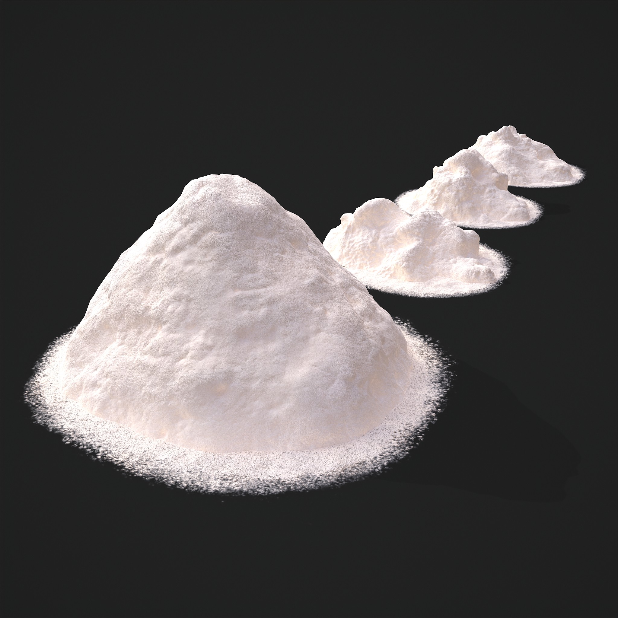 White Flour Piles - 3D Model by Get Dead Entertainment
