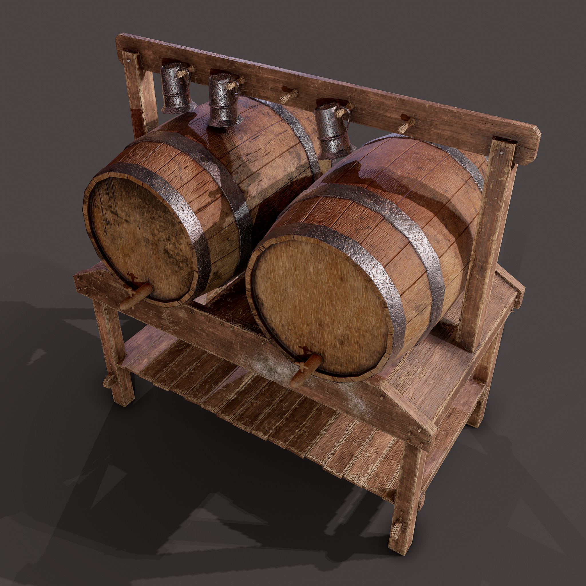 Wine Barrels - 3D Model by Get Dead Entertainment