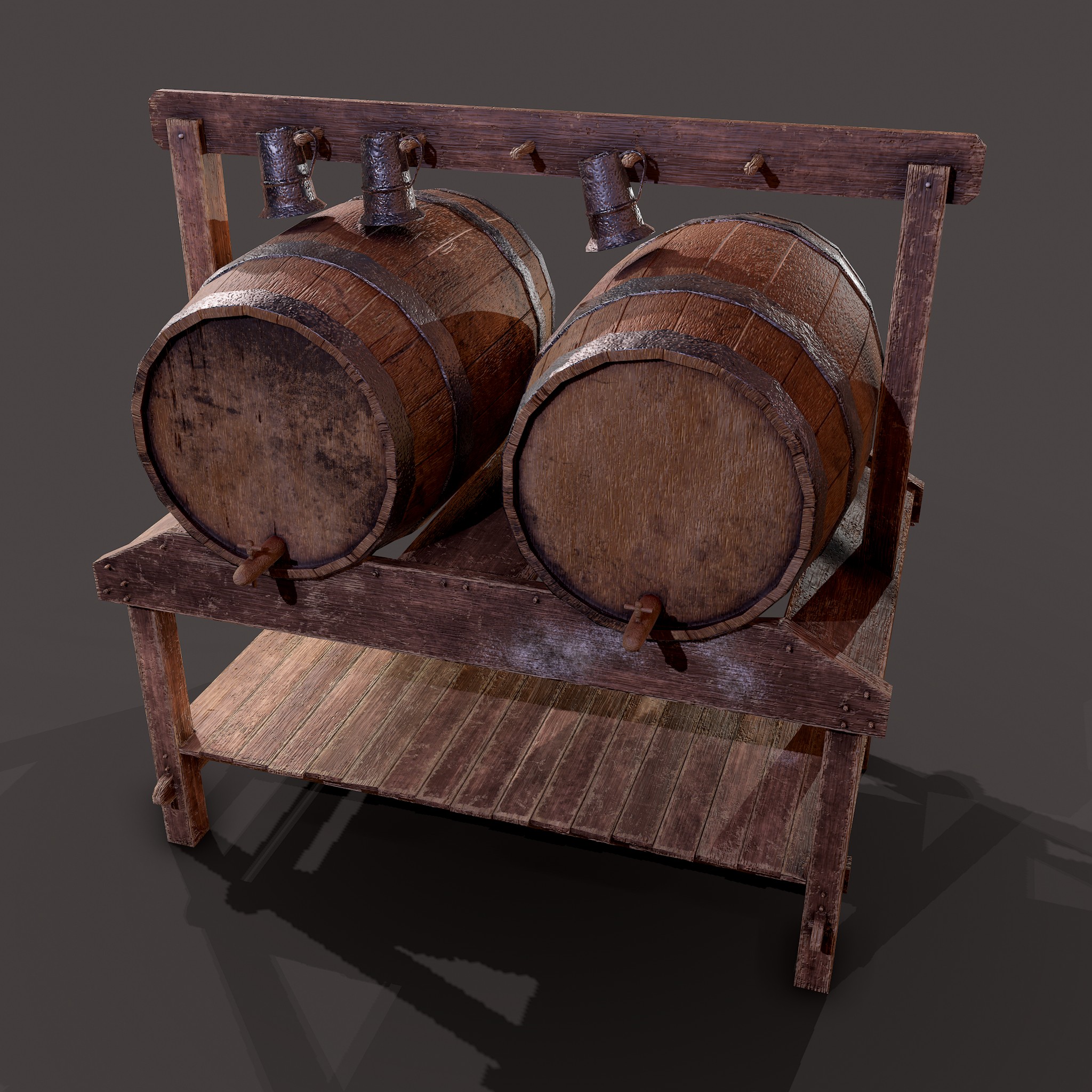 Wine Barrels - 3D Model by Get Dead Entertainment