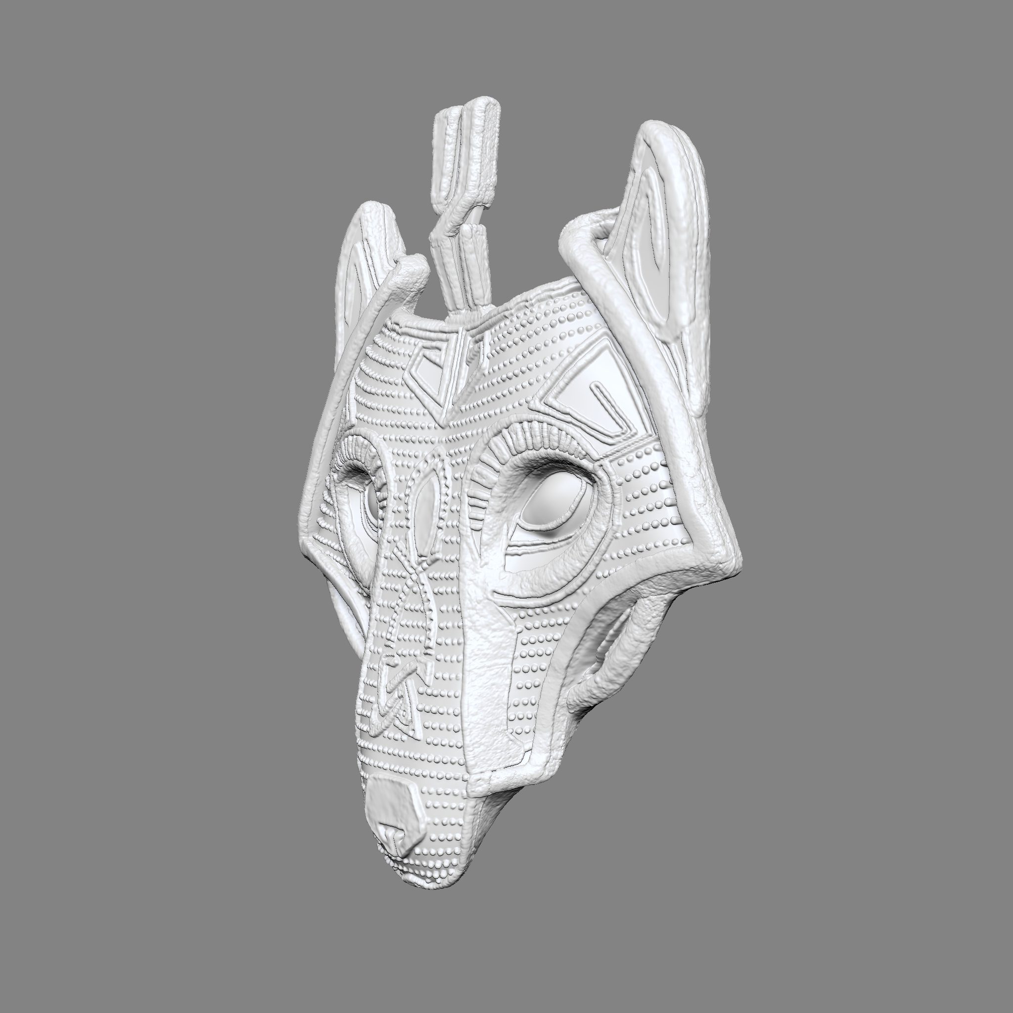 Wolf Pendant - 3D Print Model by Get Dead Entertainment
