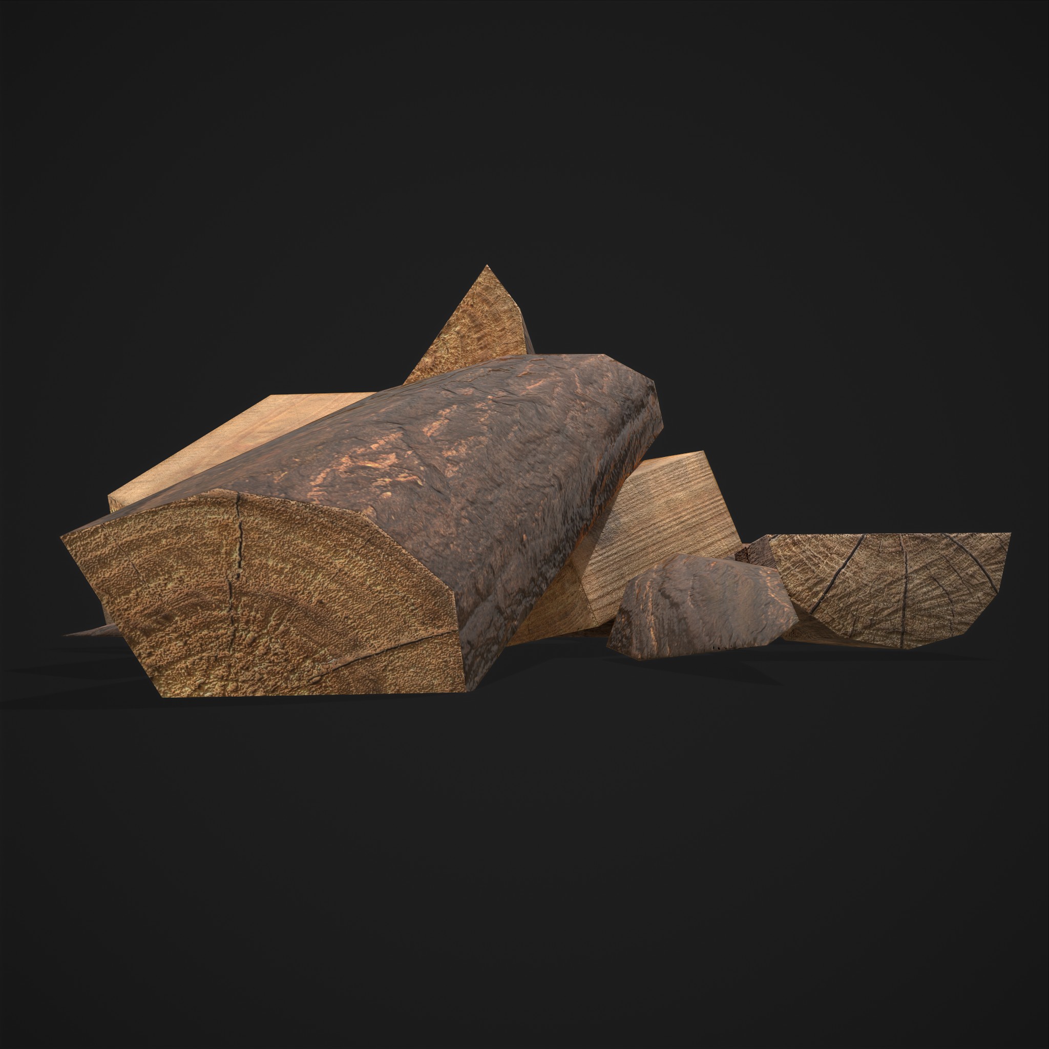 Wood Chunks Pile - 3D Model by Get Dead Entertainment