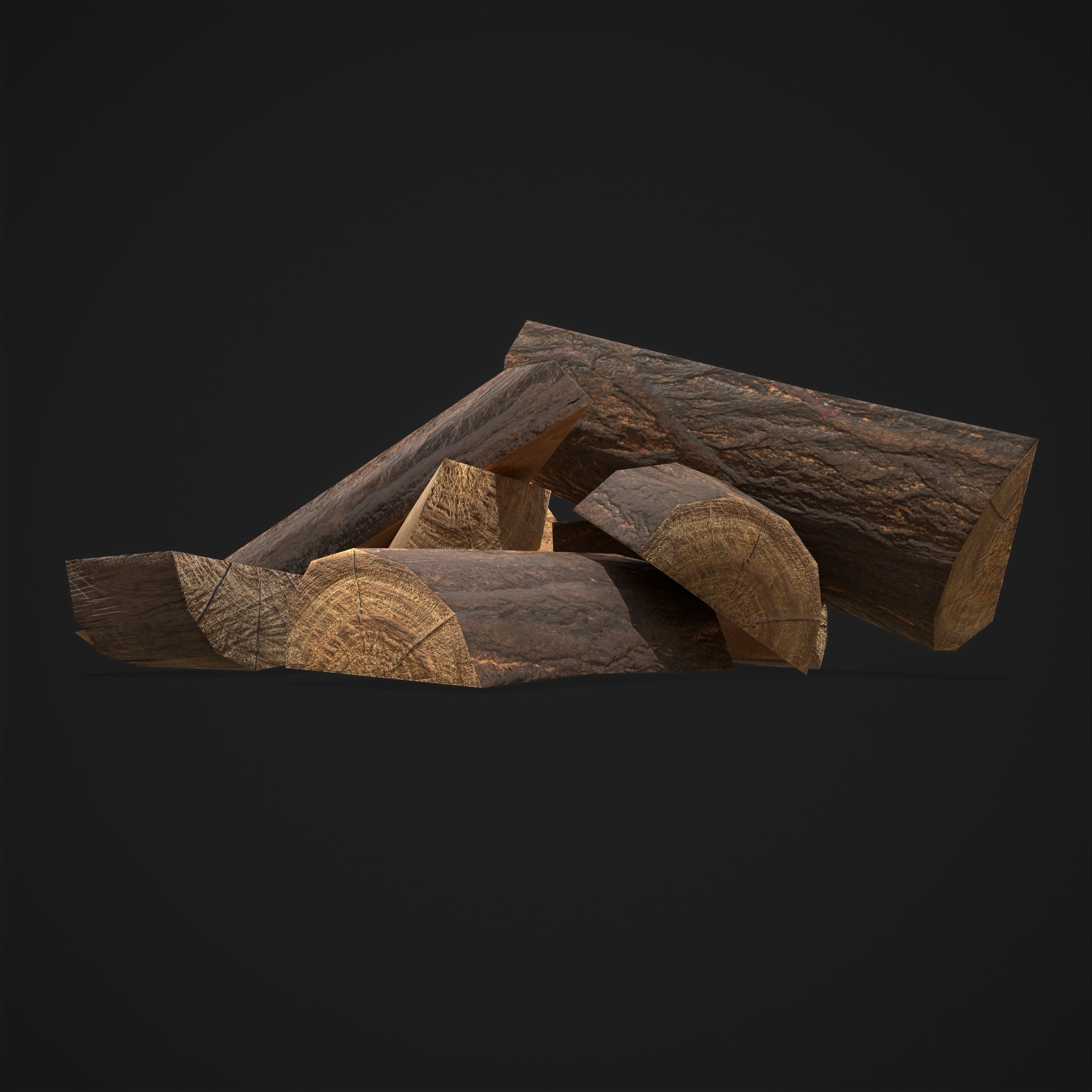 Wood Chunks Pile - 3D Model by Get Dead Entertainment
