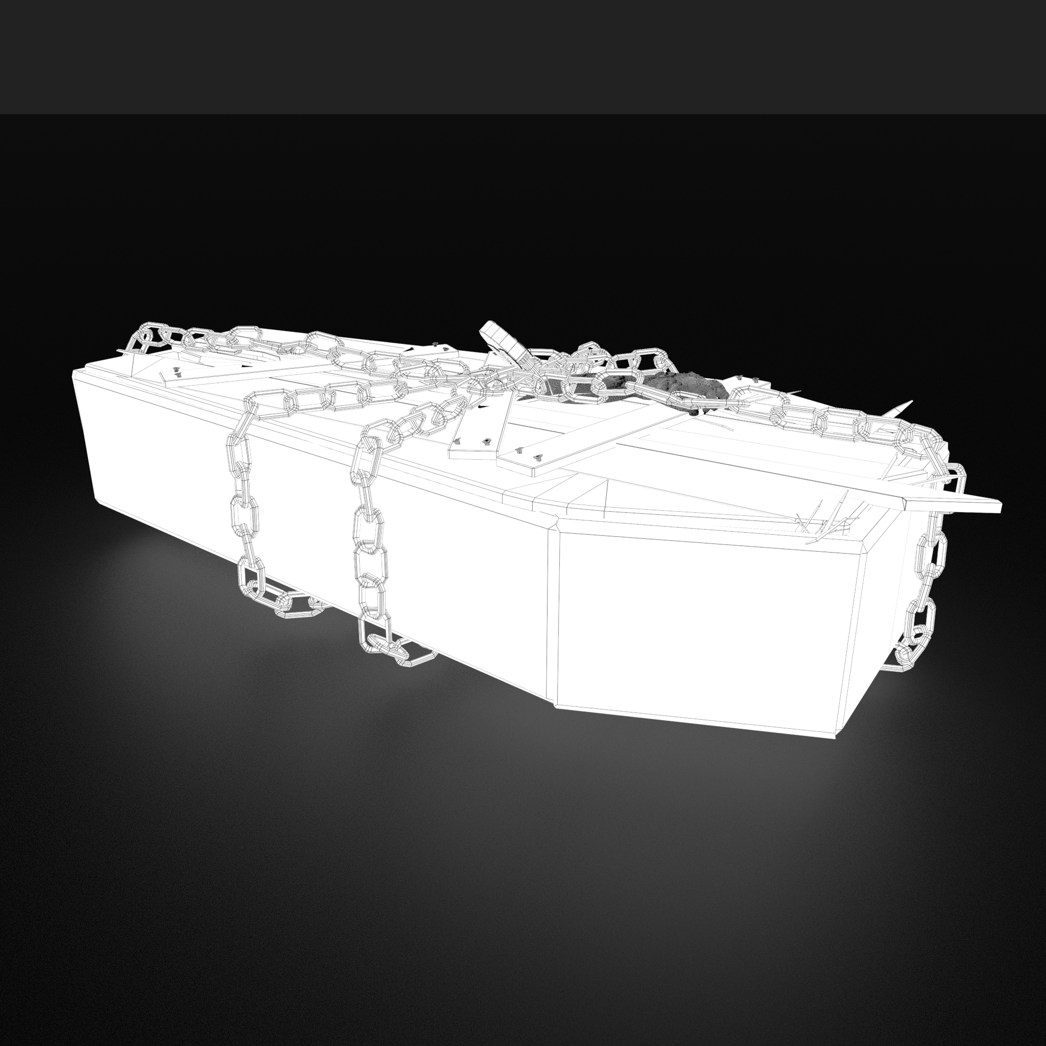 Wood Coffin with Hand - 3D Model by Get Dead Entertainment