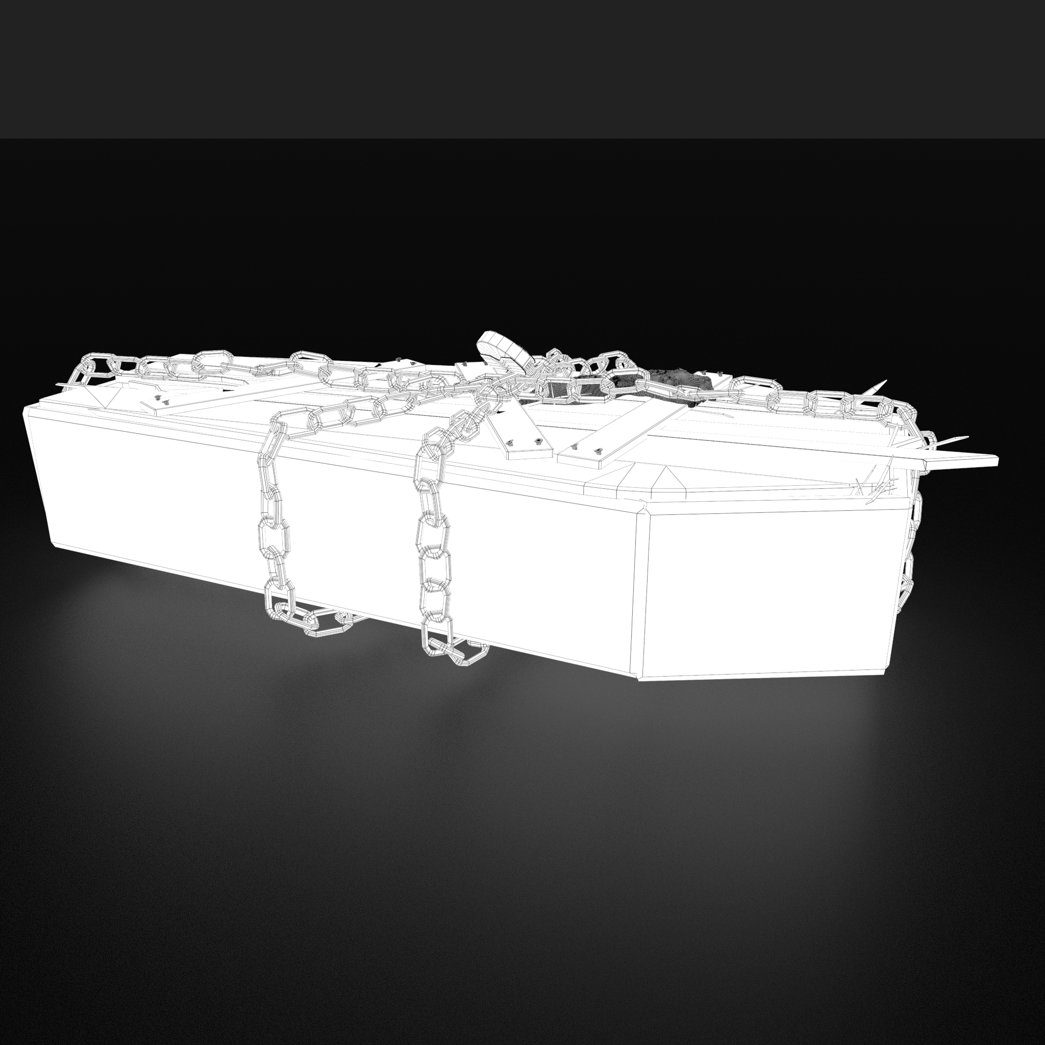 Wood Coffin with Hand - 3D Model by Get Dead Entertainment