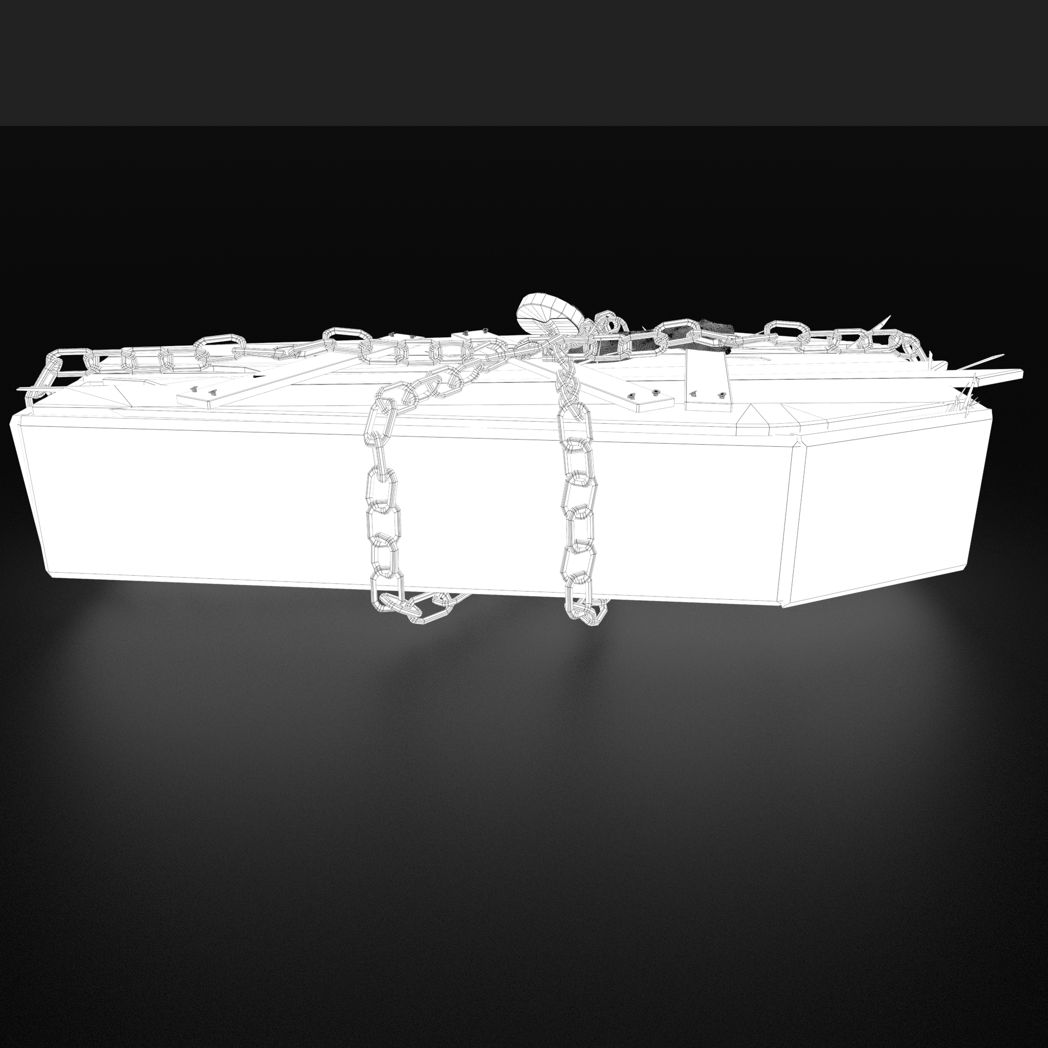 Wood Coffin with Hand - 3D Model by Get Dead Entertainment