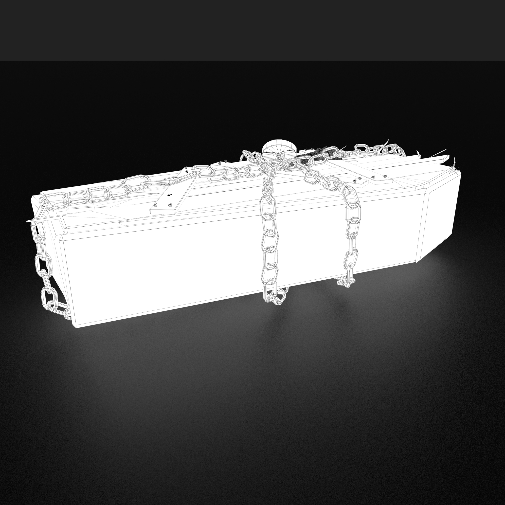 Wood Coffin with Hand - 3D Model by Get Dead Entertainment