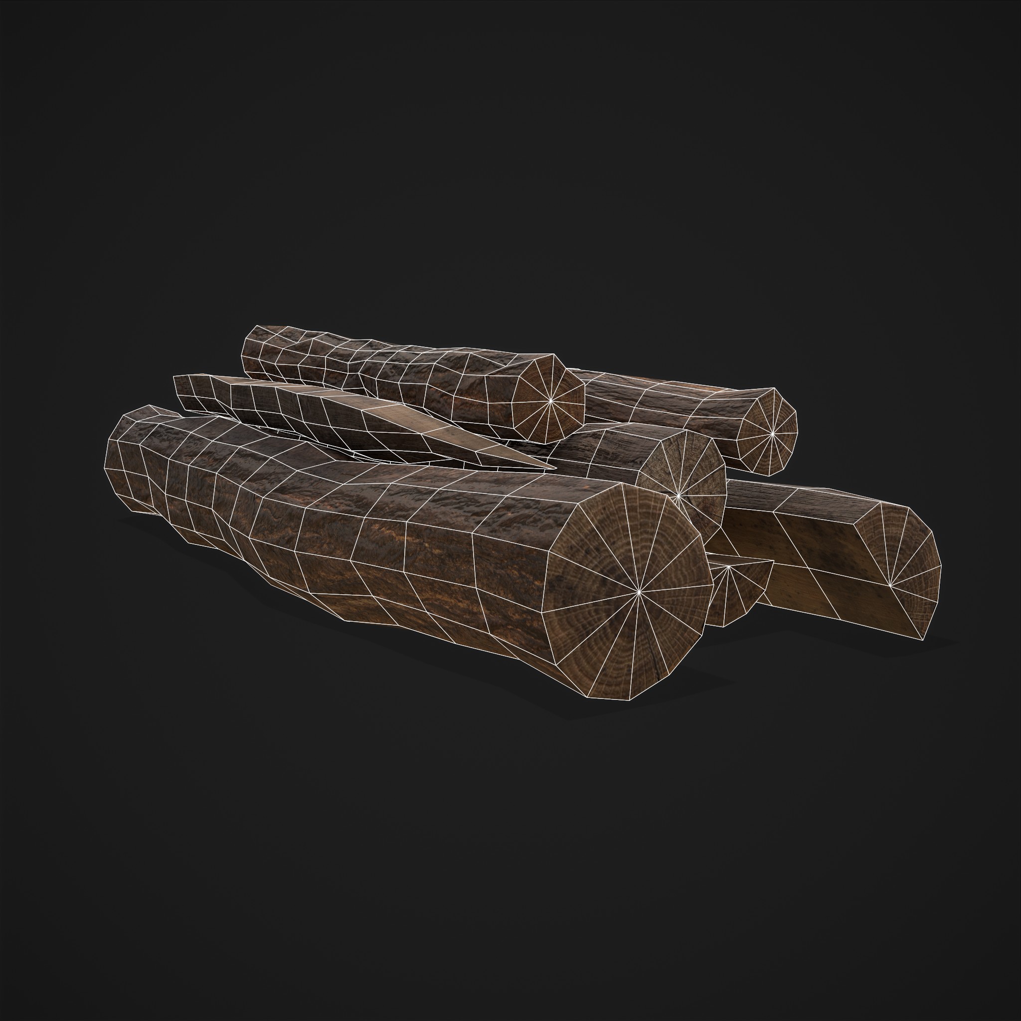 Wood Logs Pile - 3D Model by Get Dead Entertainment