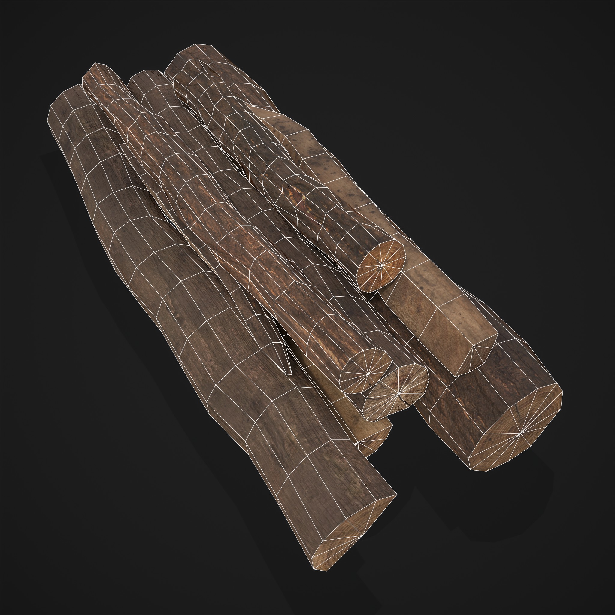 Wood Logs Pile - 3D Model by Get Dead Entertainment