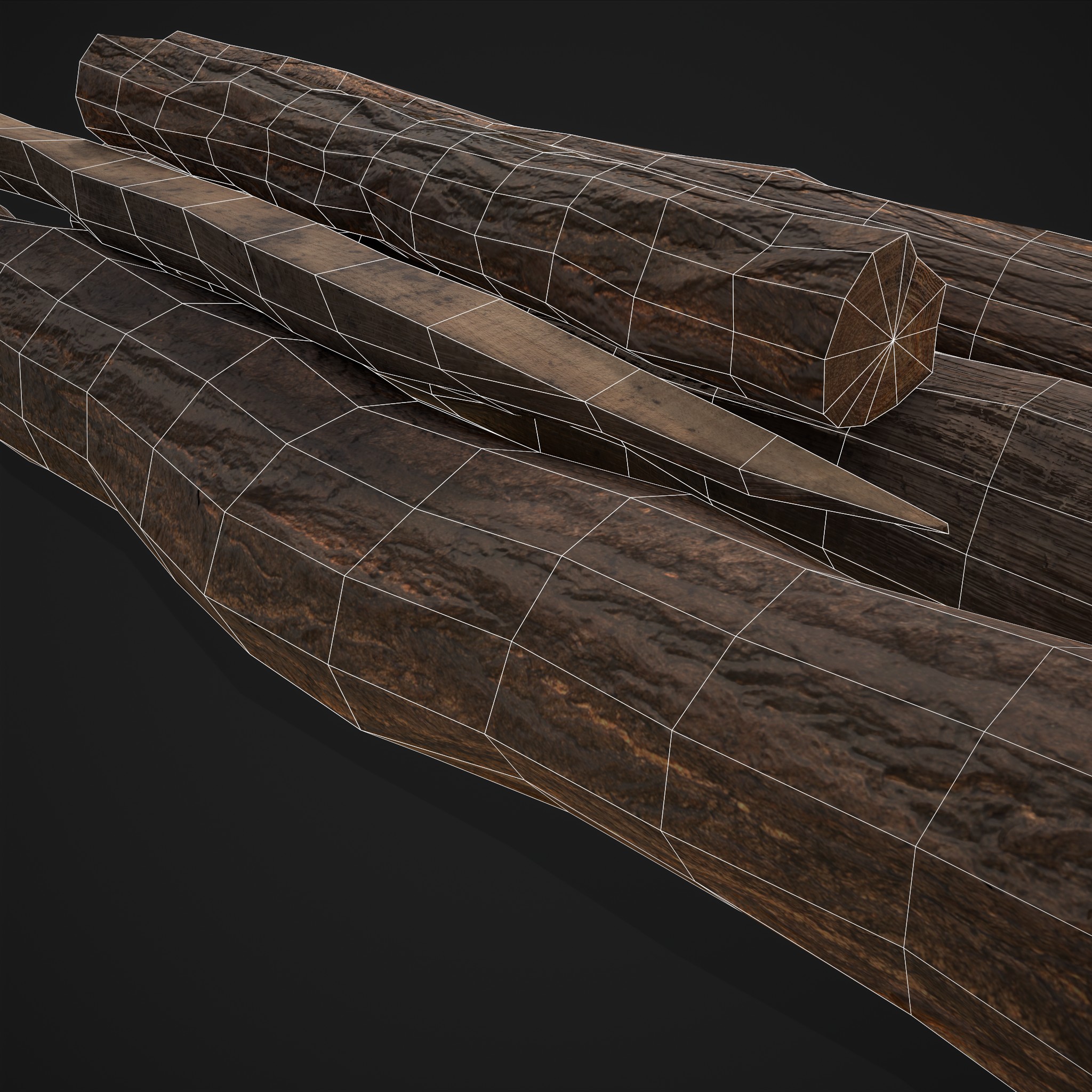 Wood Logs Pile - 3D Model by Get Dead Entertainment