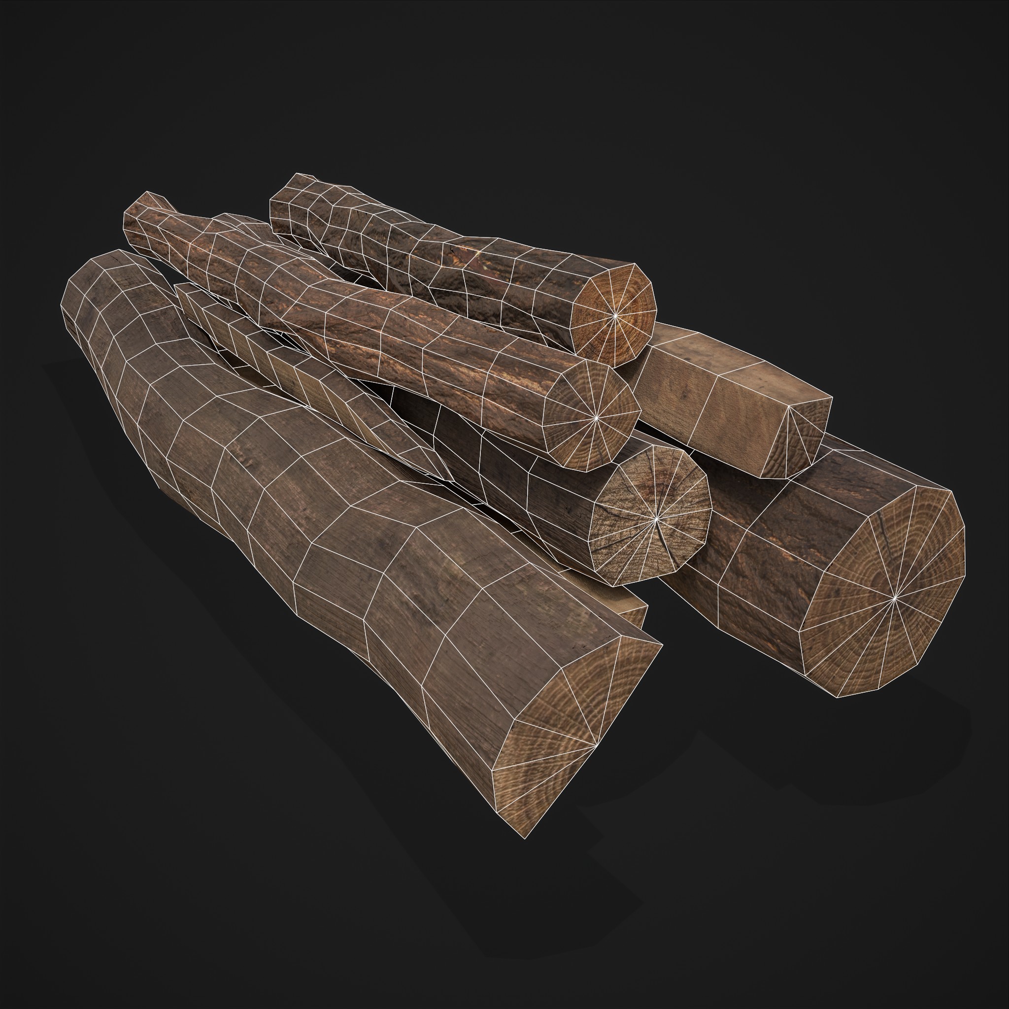 Wood Logs Pile - 3D Model by Get Dead Entertainment