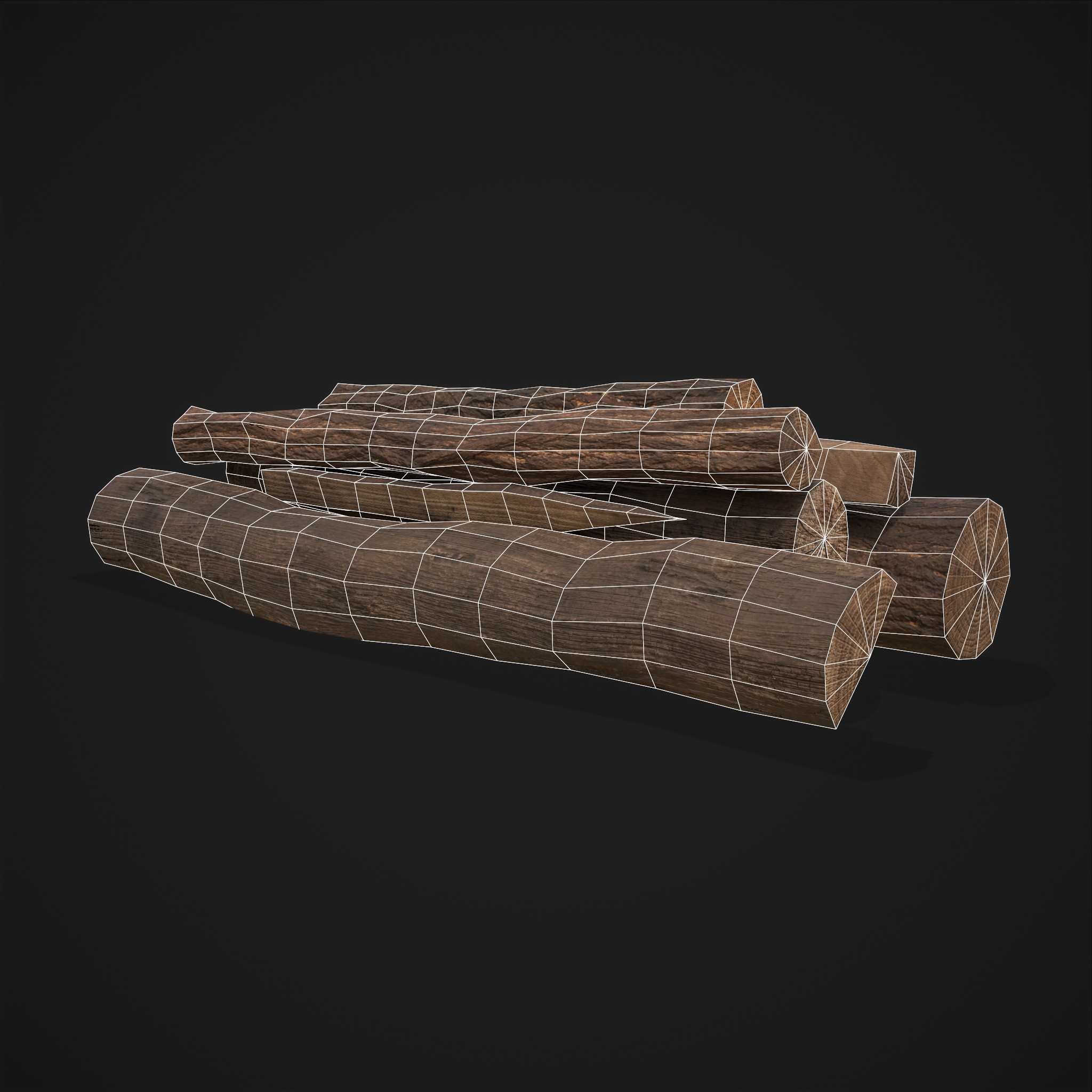 Wood Logs Pile - 3D Model by Get Dead Entertainment