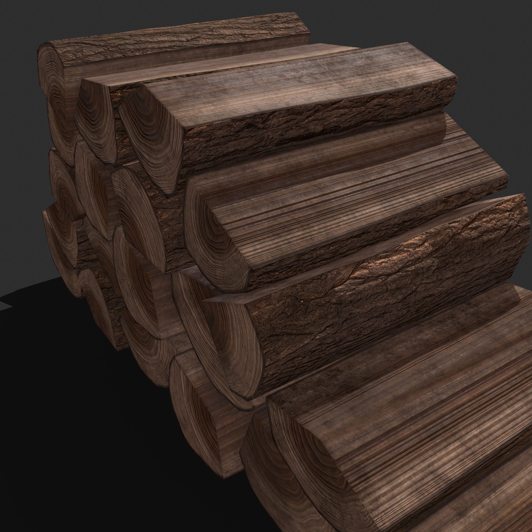 Wood Stack Pieces - 3D Model by Get Dead Entertainment