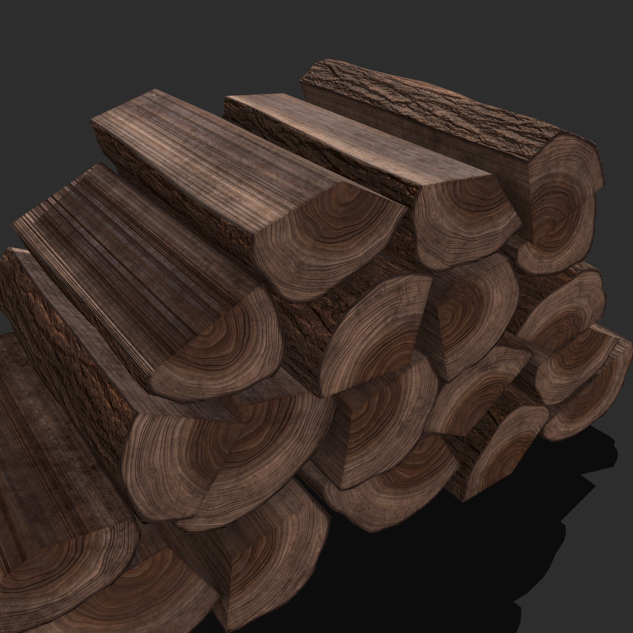 Wood Stack Pieces - 3D Model by Get Dead Entertainment