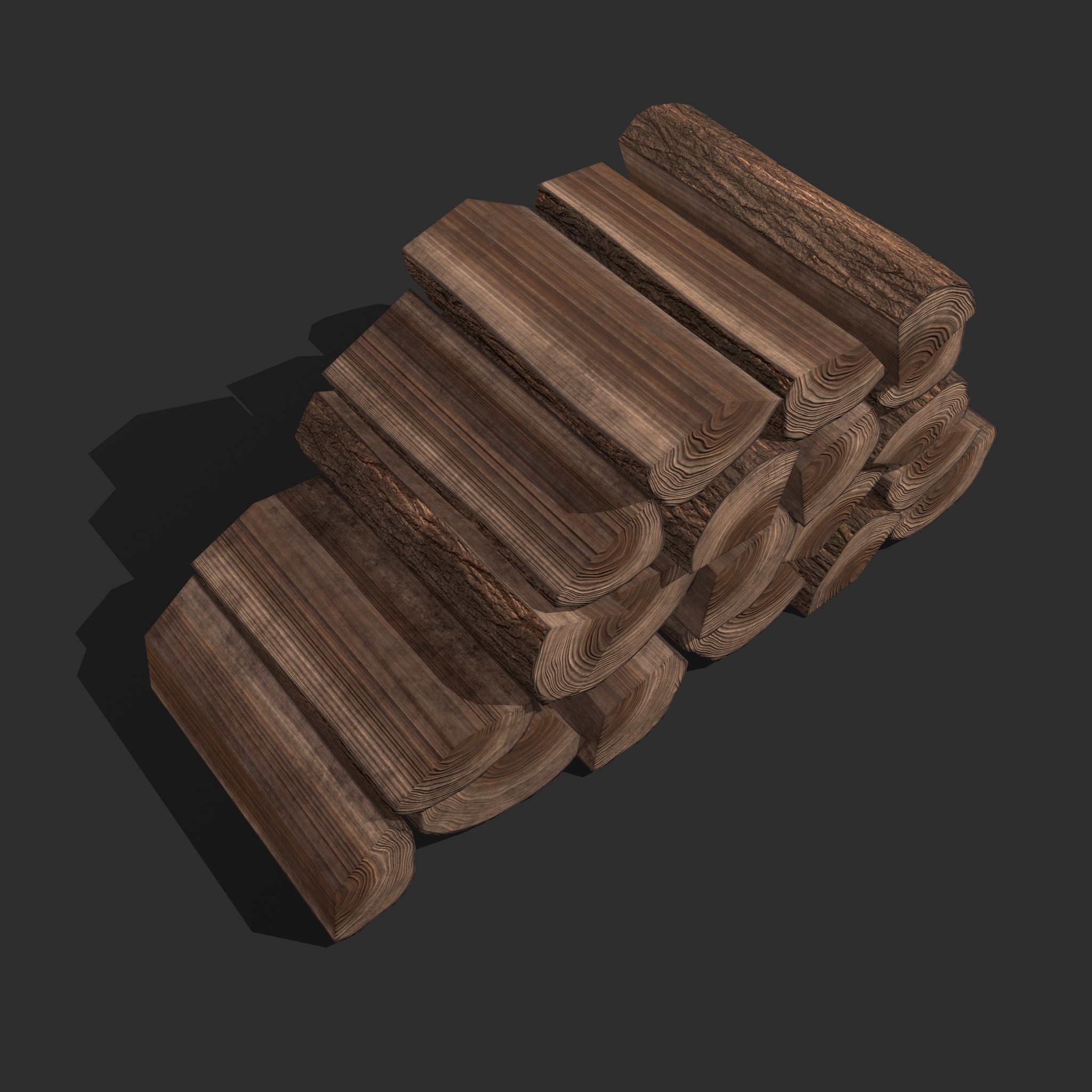 Wood Stack Pieces - 3D Model by Get Dead Entertainment