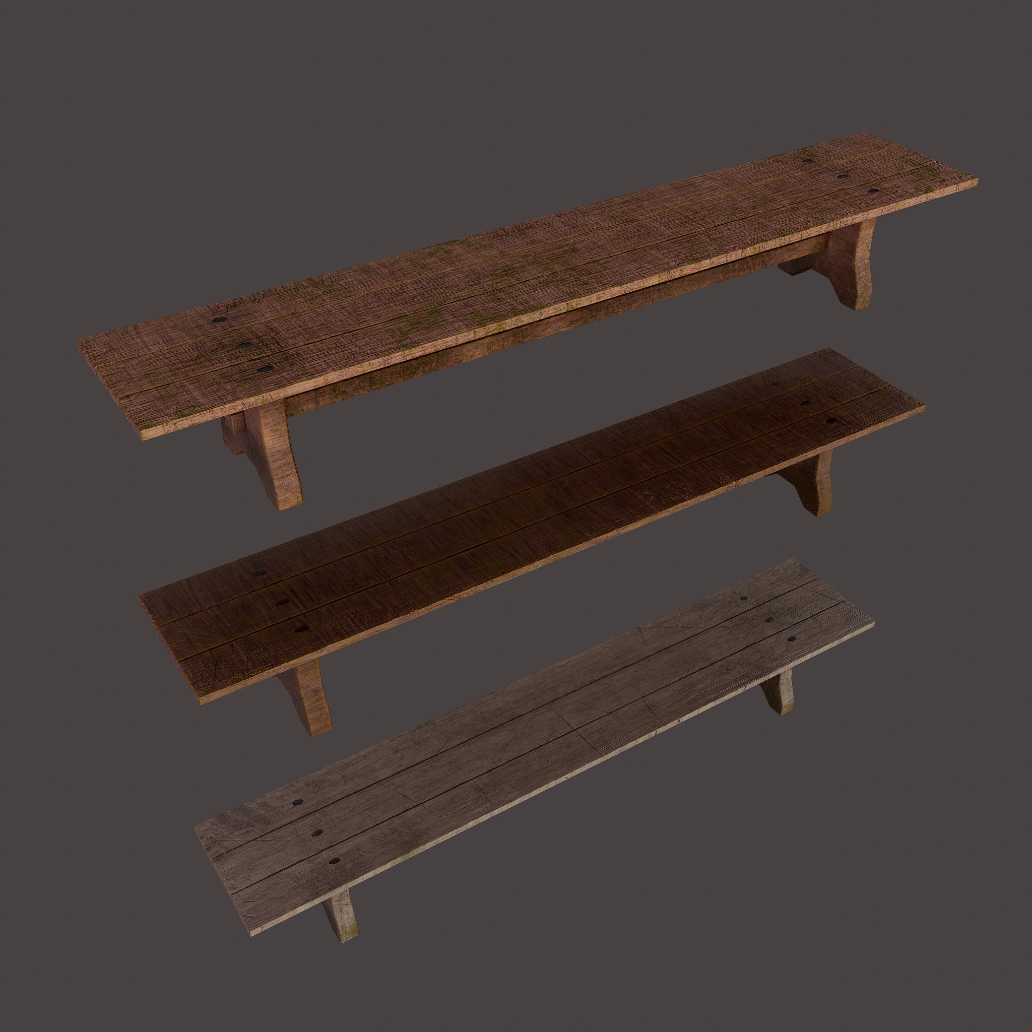 Wooden Bench - Free 3D Model by Get Dead Entertainment