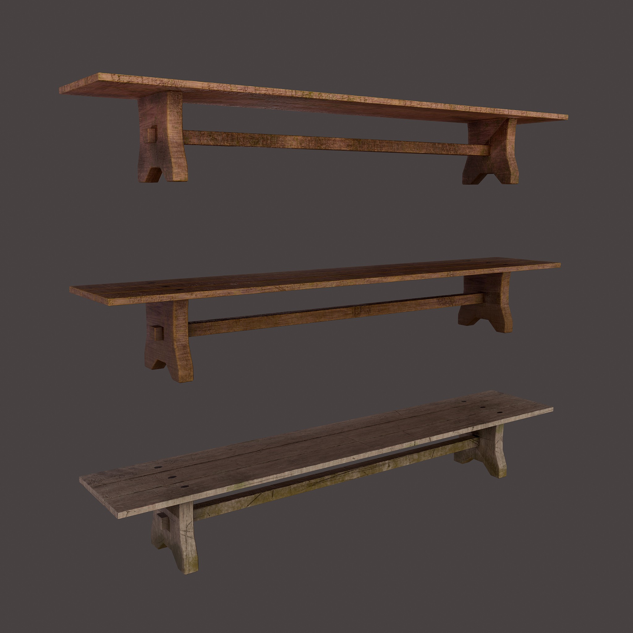 Wooden Bench - Free 3D Model by Get Dead Entertainment
