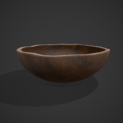Wooden Bowl 3 - 3D Model by Get Dead Entertainment