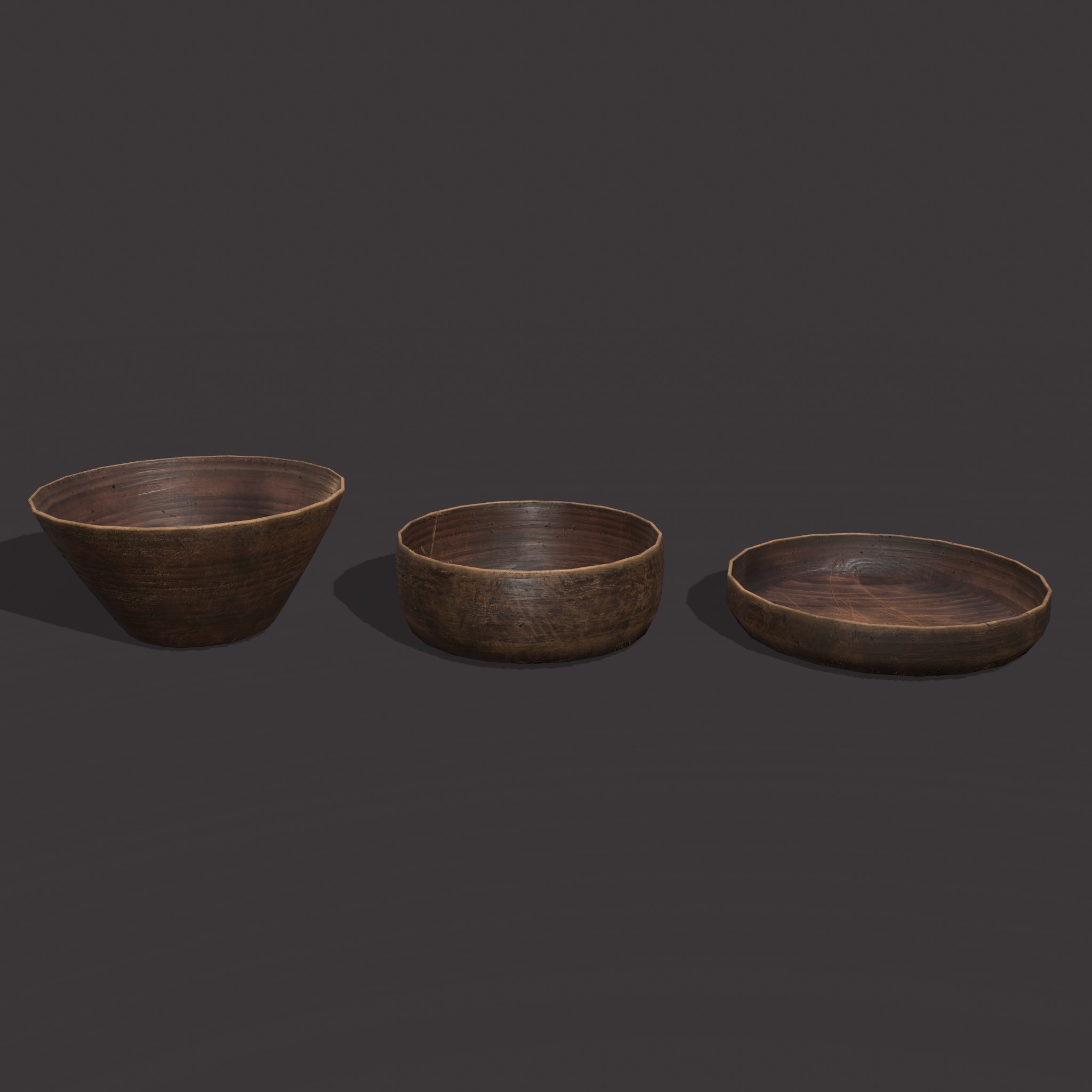 Wooden Bowls - 3D Model by Get Dead Entertainment