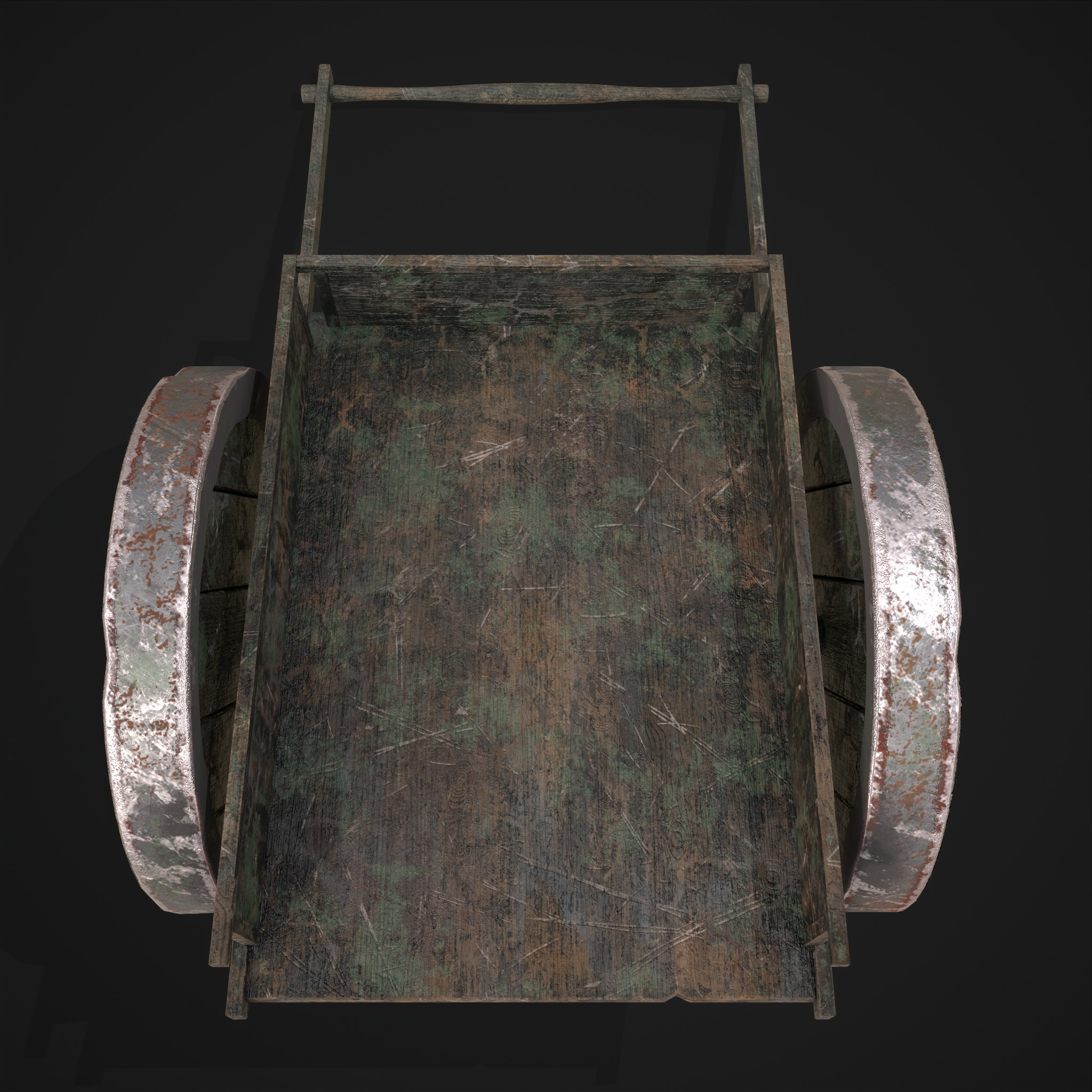 Wooden Cart Metal Wheeled - 3D Model by Get Dead Entertainment