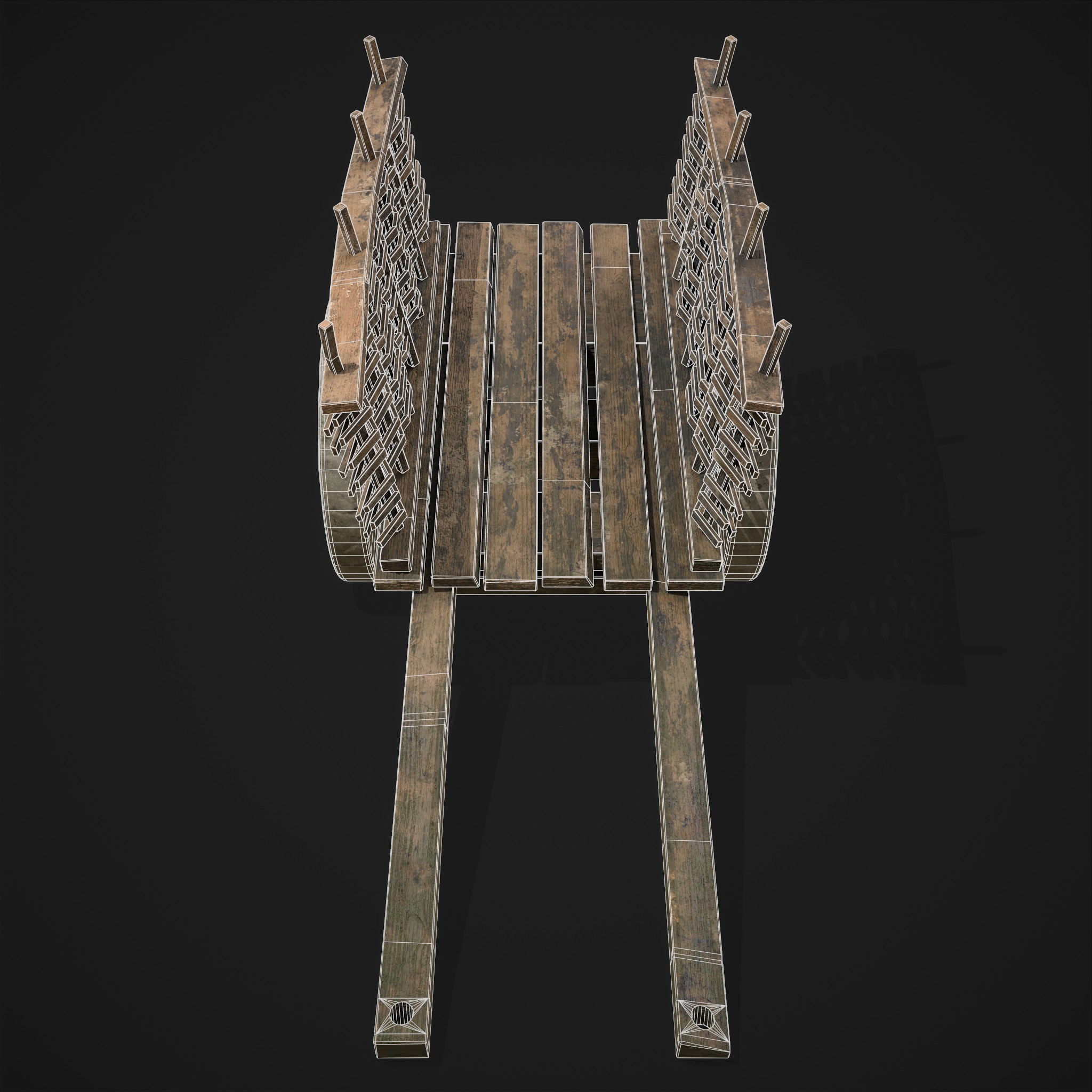 Wooden Cart Planked Hinges - 3D Model by Get Dead Entertainment