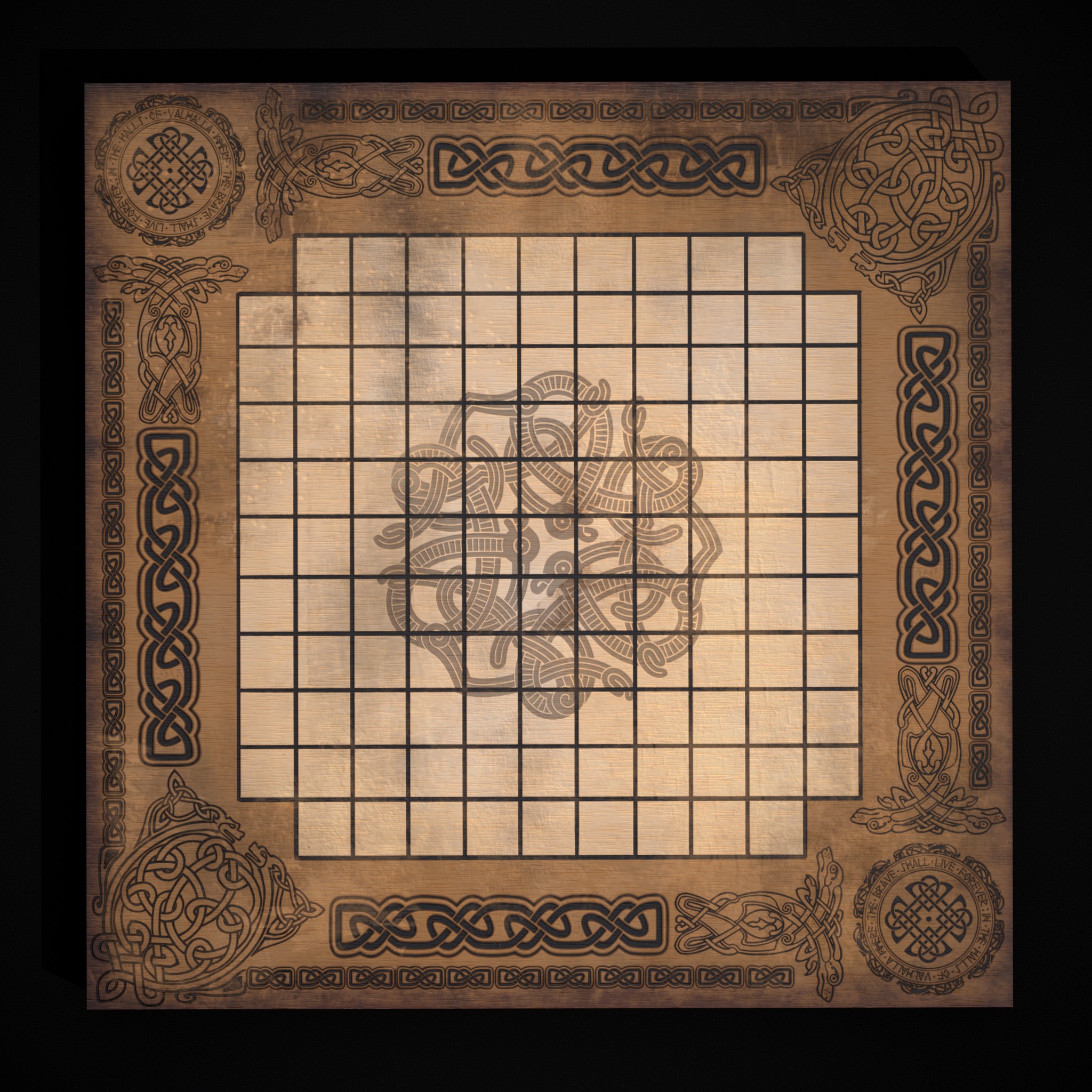 Wooden Carved Hnefatafl Viking Chess Set - 3D Model by Get Dead ...