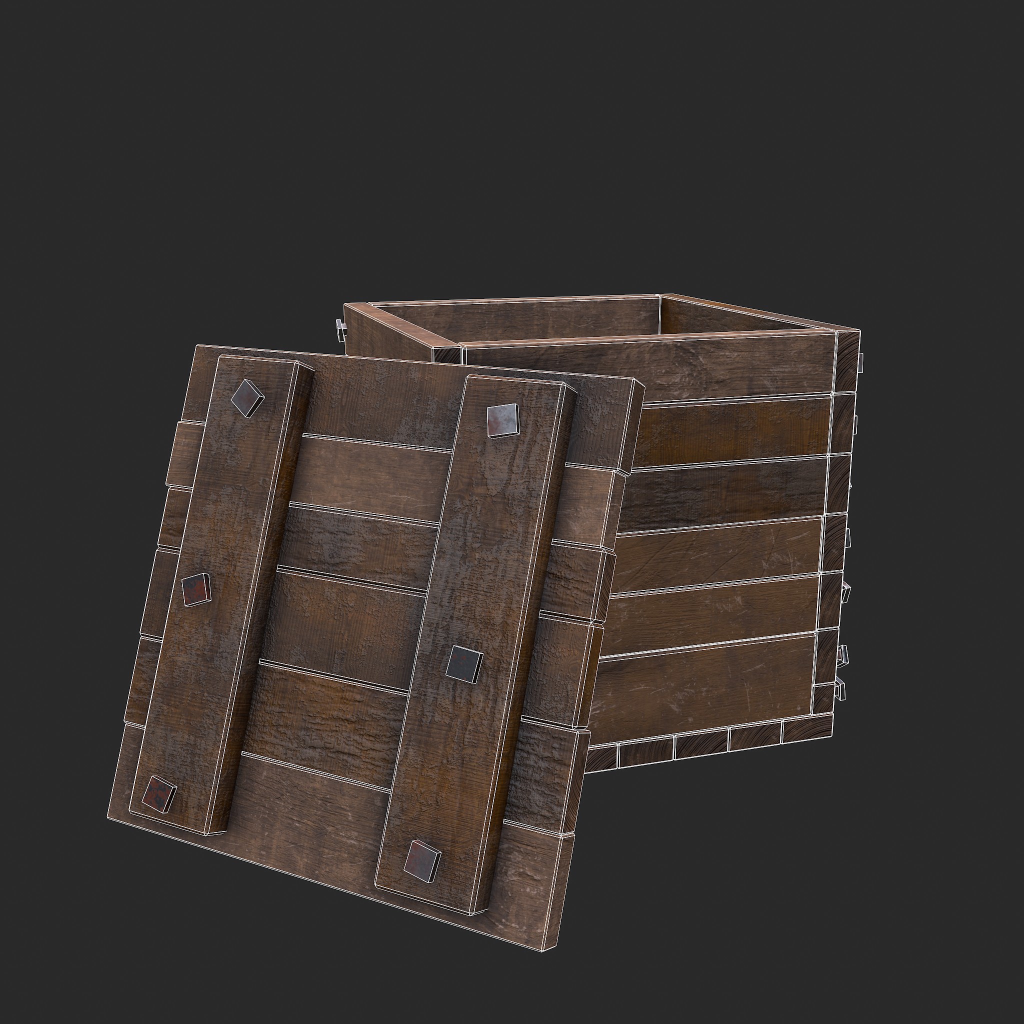 Wooden Crate - 3D Model by Get Dead Entertainment